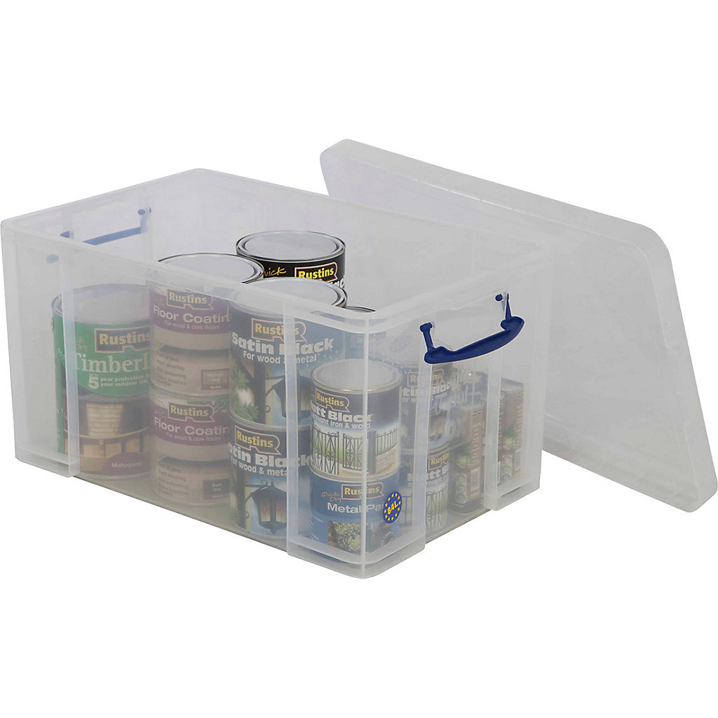 Really Useful Box | 84 Litre Capacity | 380h x 440w x 710d mm | Clear ...
