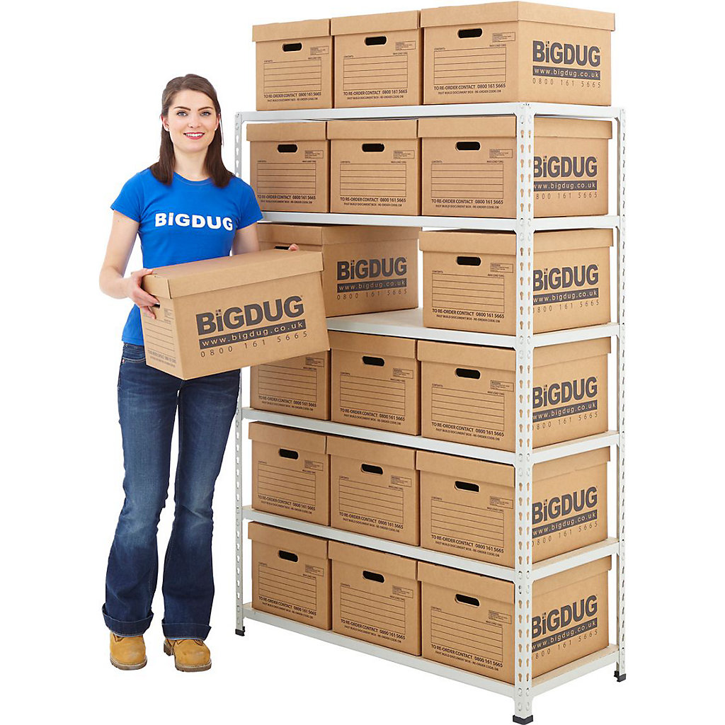 BiG340 Document Storage Shelving With Standard Boxes | Shelving | BiGDUG