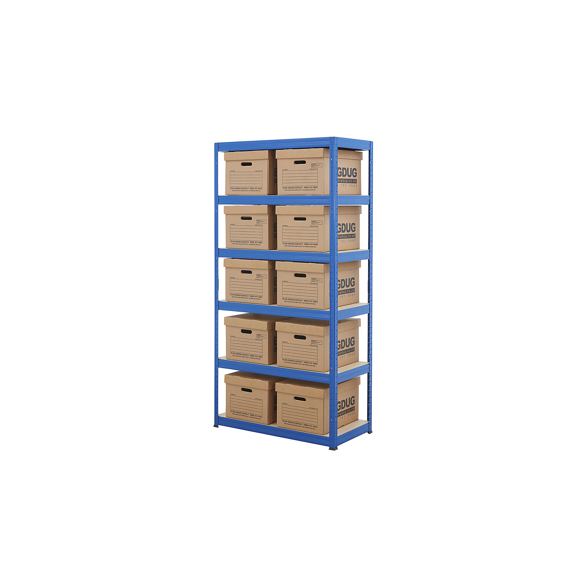 BiGDUG Essentials Shelving with Document Boxes Kit | BiGDUG