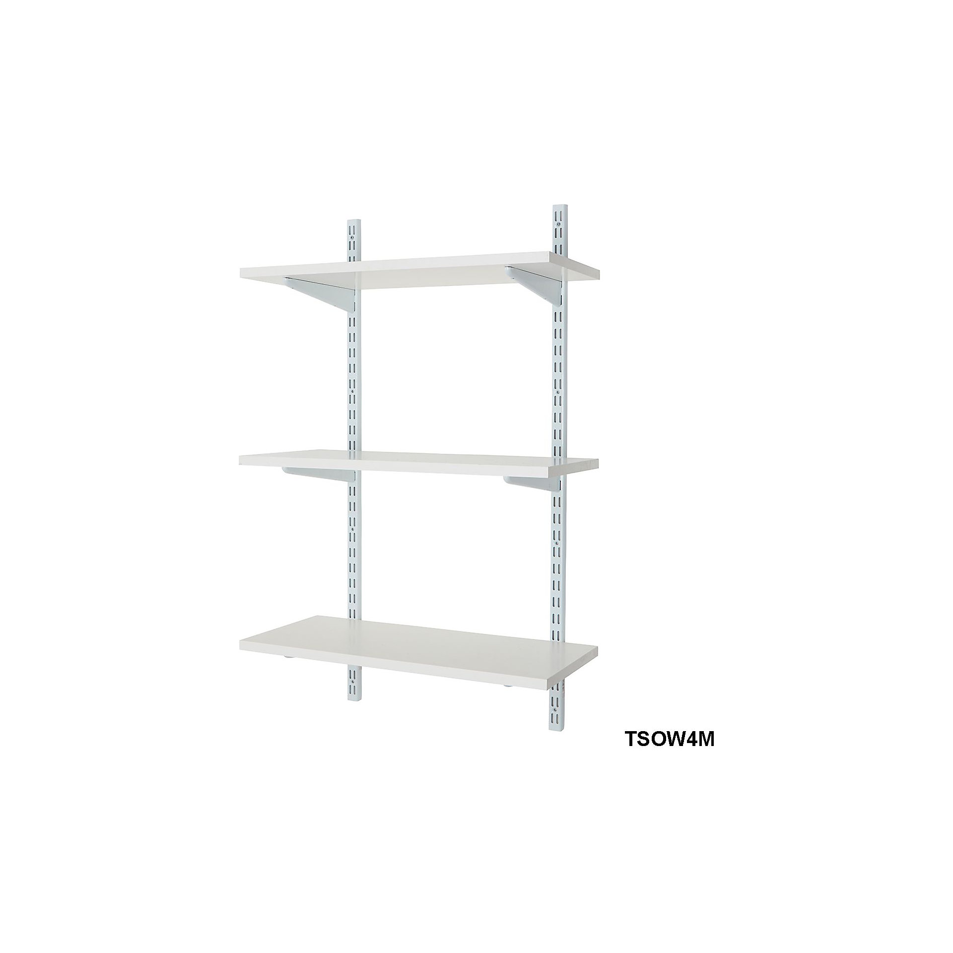 Office Wall Mounted Shelving Kits in White | 600mm Wide | Melamine ...