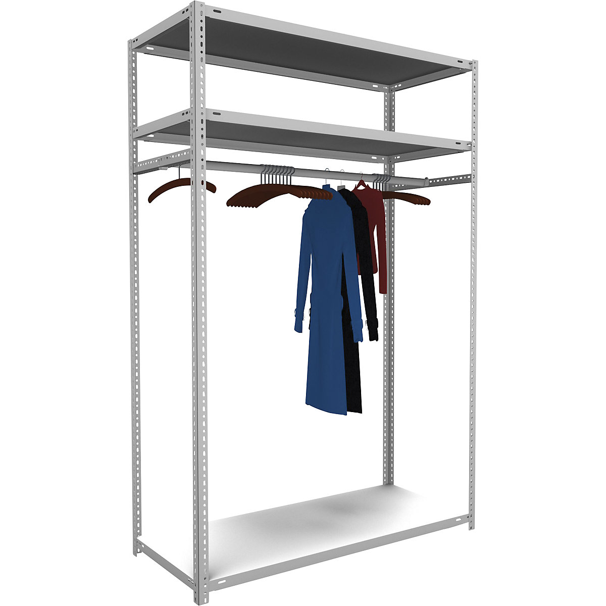 hofe – Bolt-together cloakroom shelving system: HxWxD 2000 x 1300 x 600 ...
