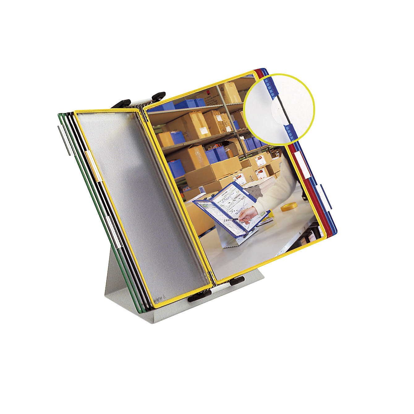 Clear view panel desktop holder – Tarifold: complete set | kaiserkraft