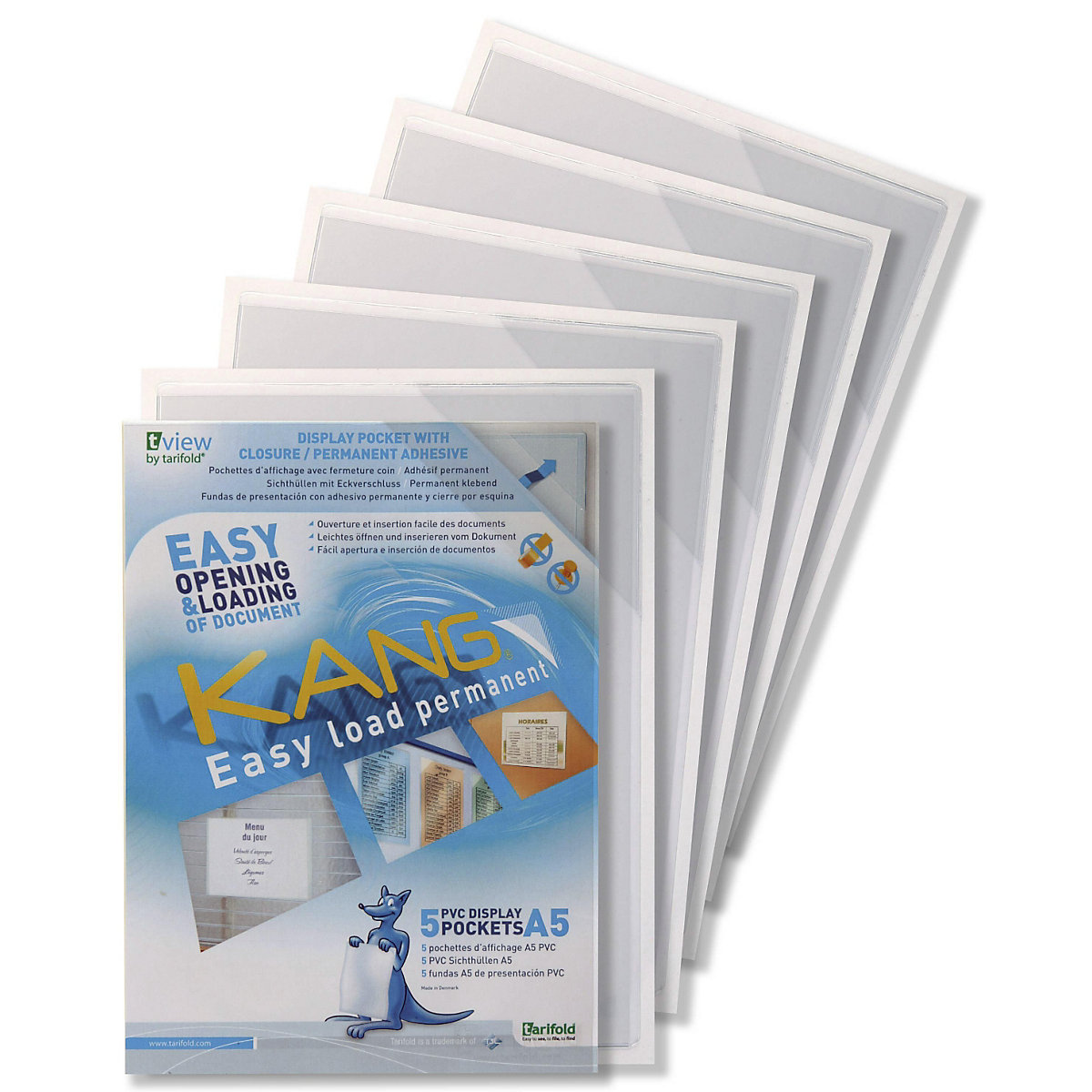 Transparent sleeve, self adhesive – Tarifold: A5 format | kaiserkraft IE