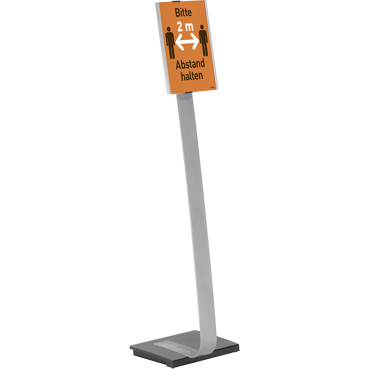 Floor stand with notice panel – DURABLE: made of aluminium | kaiserkraft