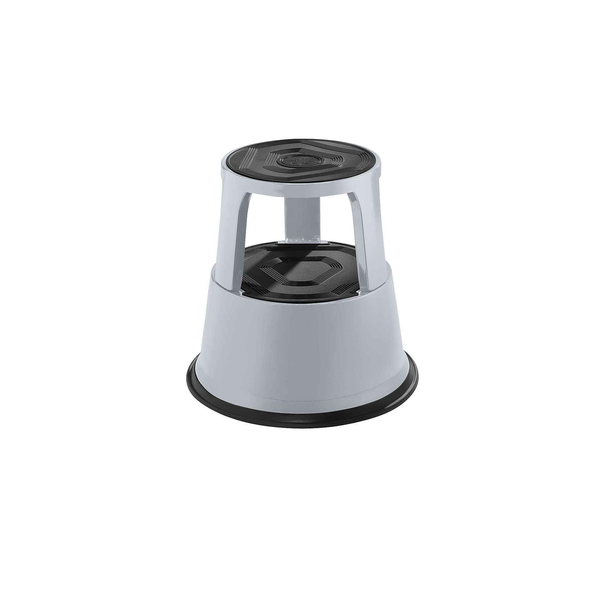 Kick stool made of sturdy sheet steel – eurokraft pro: max. load 150 kg ...