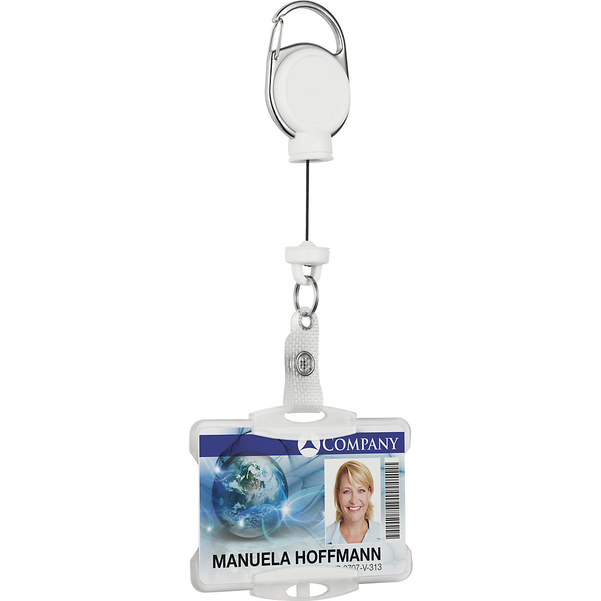 DURABLE – EXTRA STRONG ID badge holder with yoyo: for 1 card, pack of ...