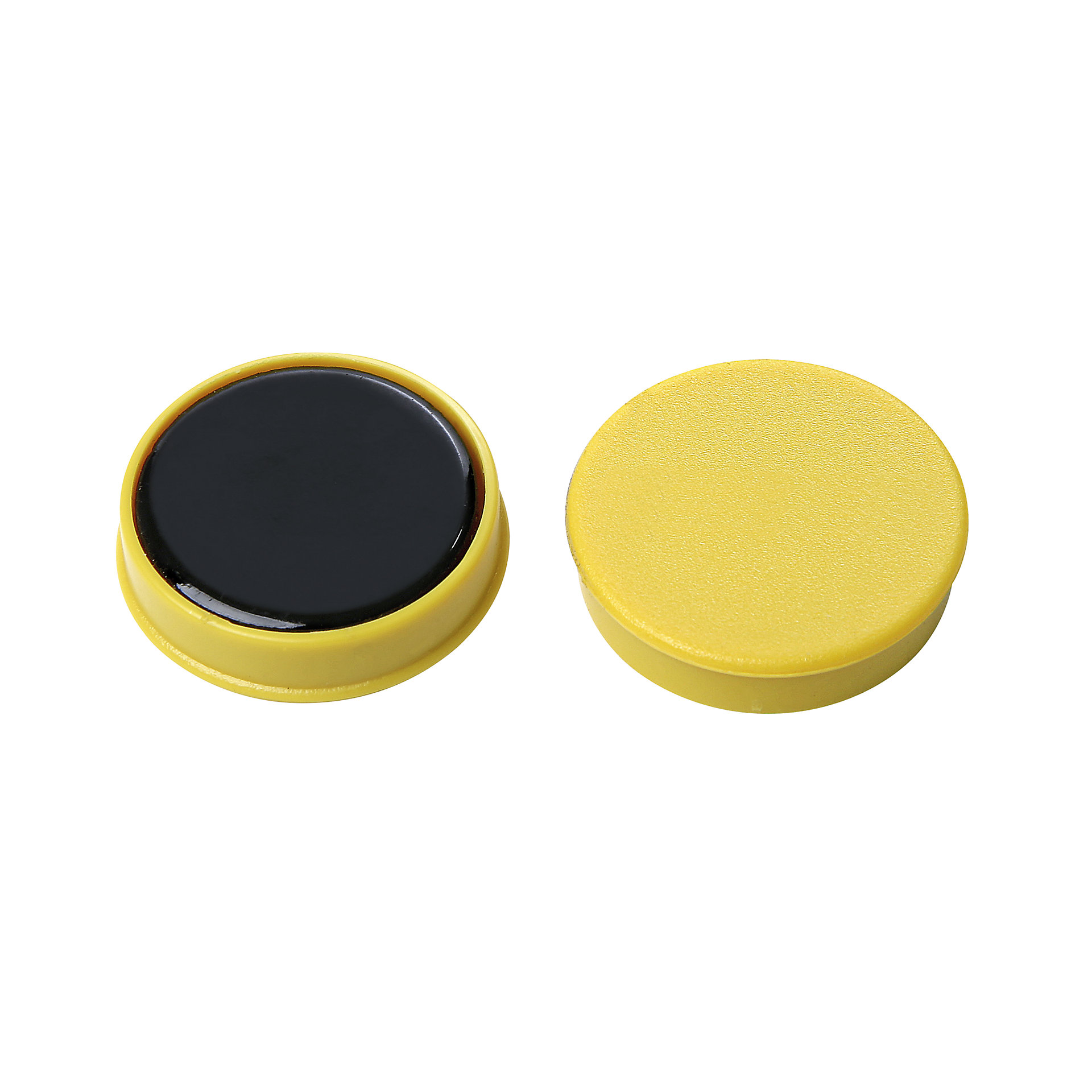 Round magnet, plastic – eurokraft basic: assorted colours, blue, yellow ...