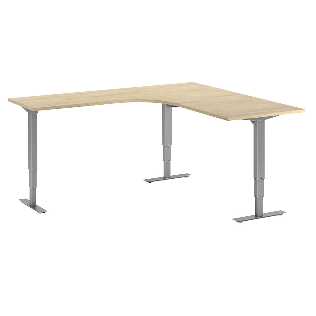 Atlanta desk, electrically height adjustable: L-shaped | kaiserkraft