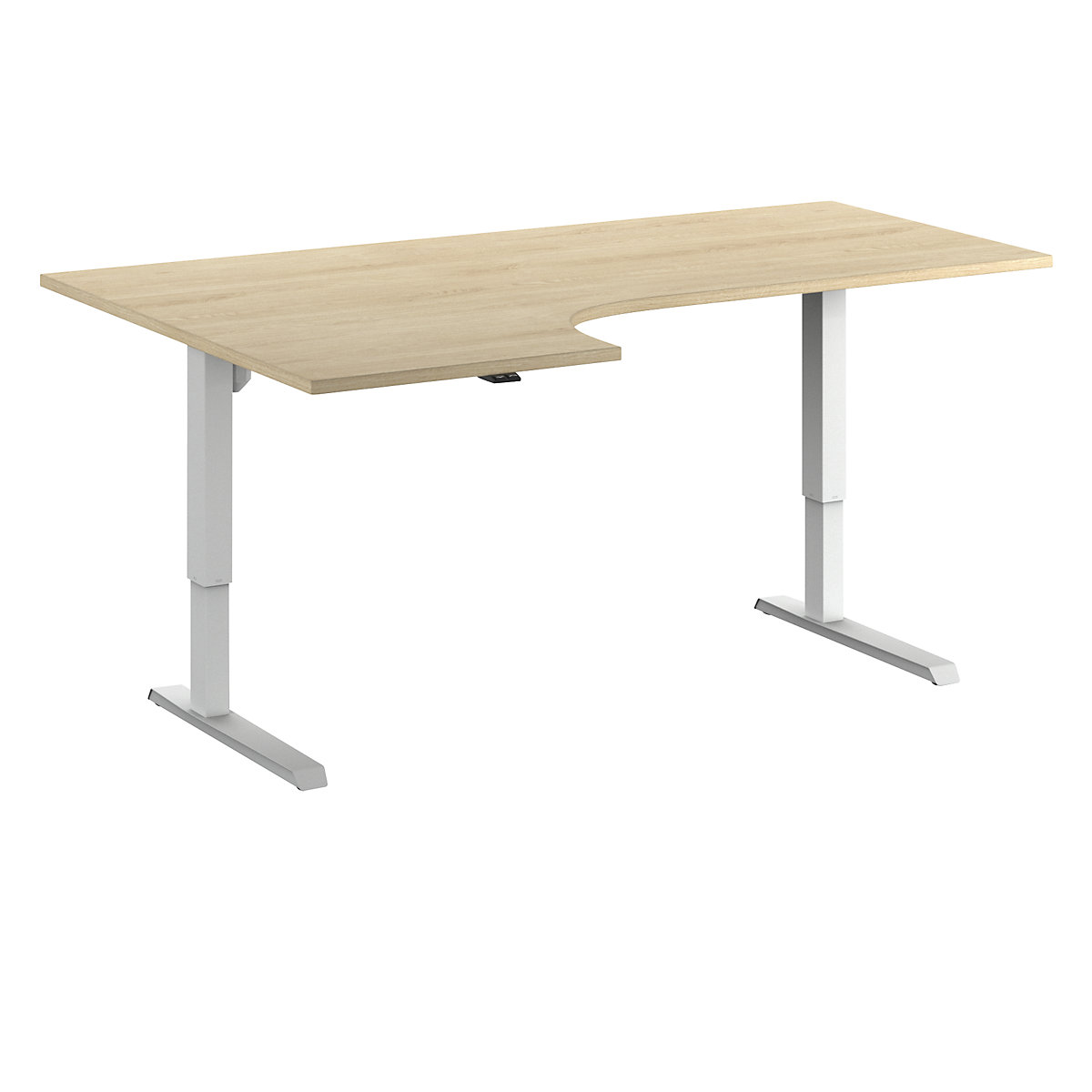 Venla desk, electrically height adjustable – eurokraft basic: corner ...