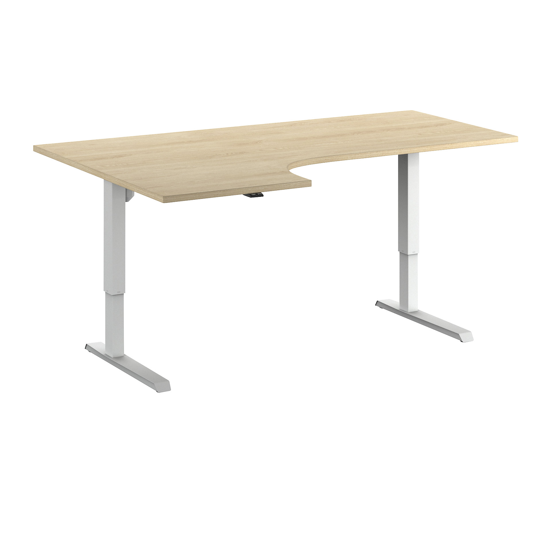 Venla desk, electrically height adjustable – eurokraft basic: corner ...