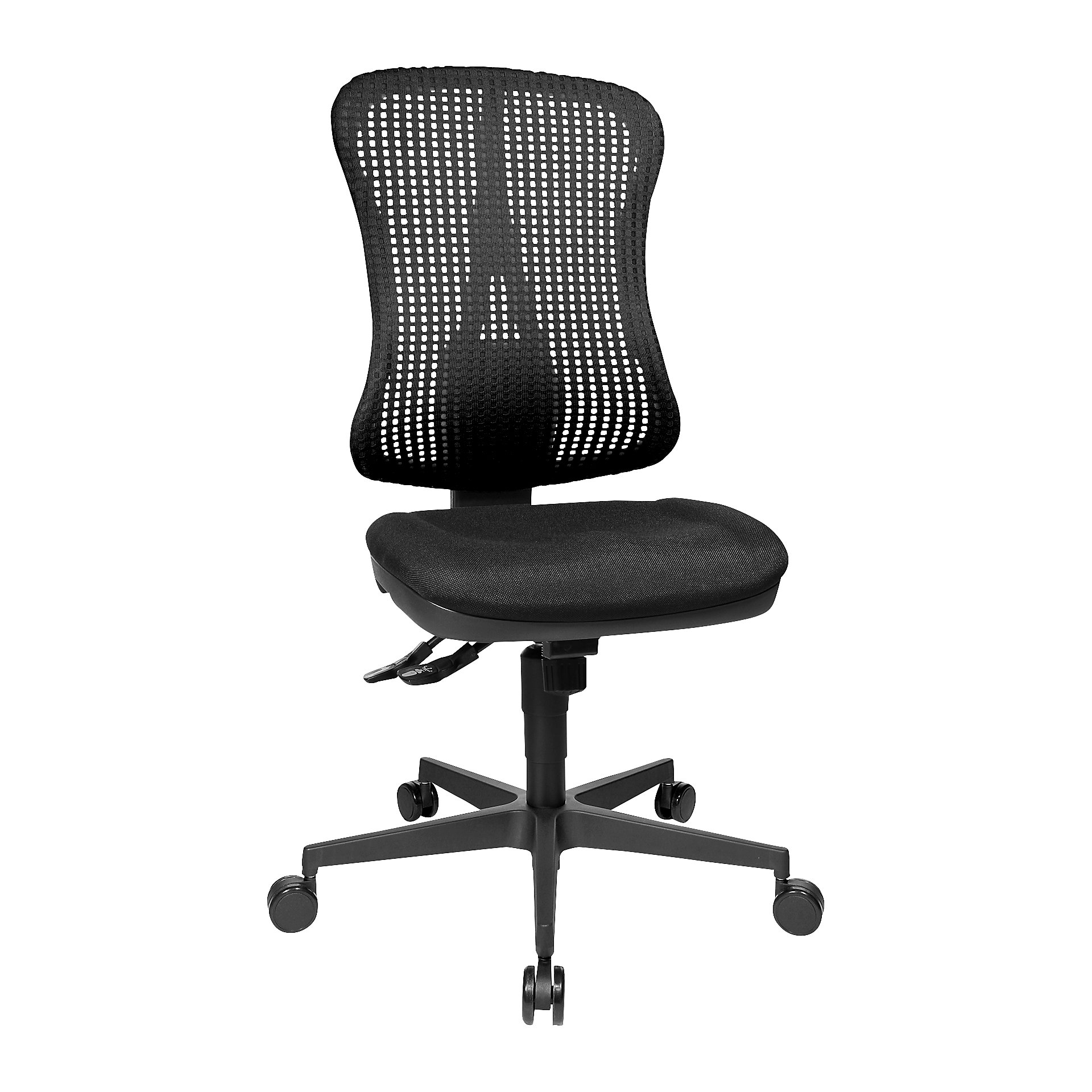 Ergonomic swivel chair, contoured seat – Topstar: without arm rests ...