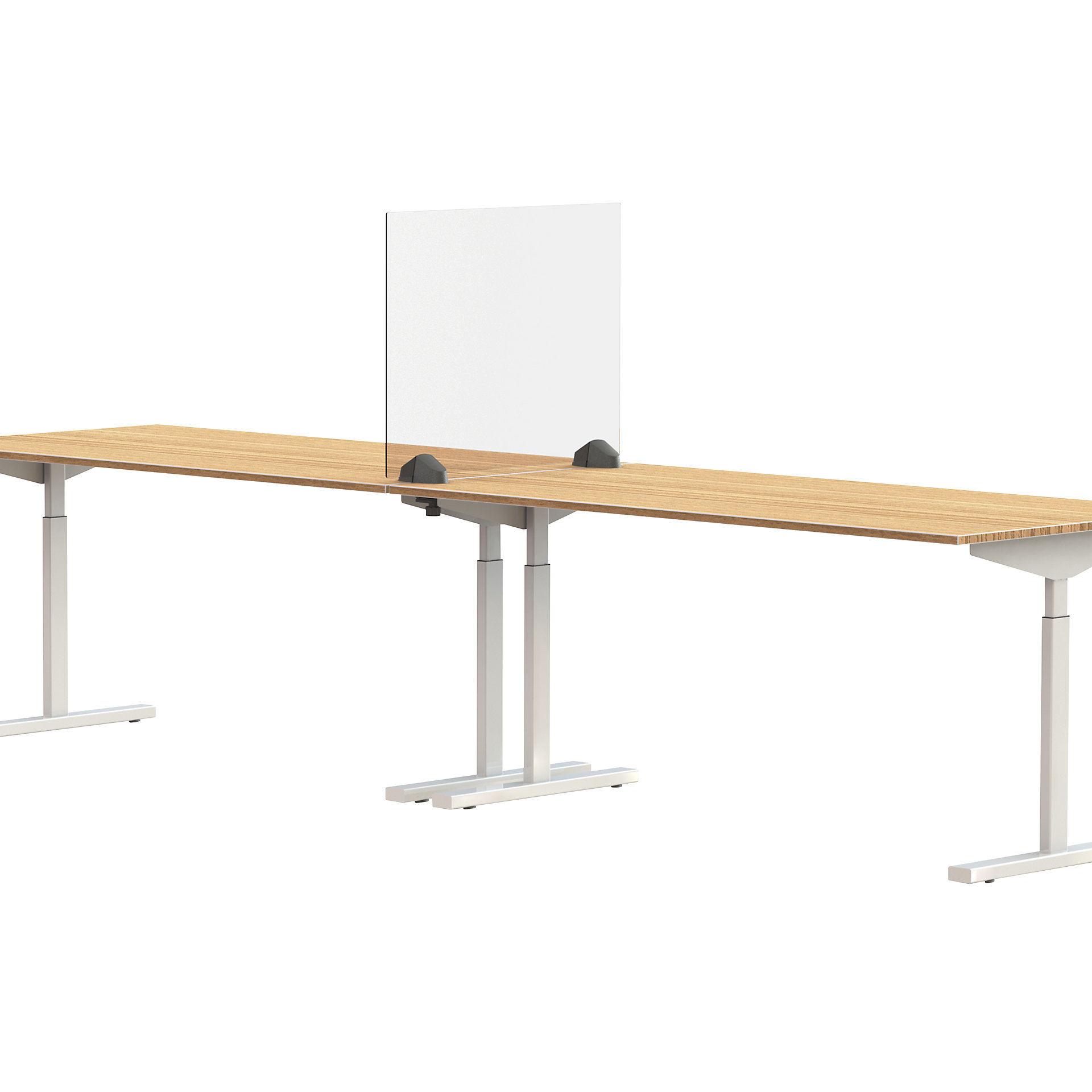 Desk partition for a double workplace: acrylic glass and polystyrene ...