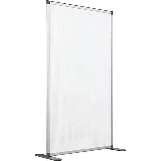 Modular partition, transparent: HxWxD 1850 x 1250 x 500 mm, aluminium ...