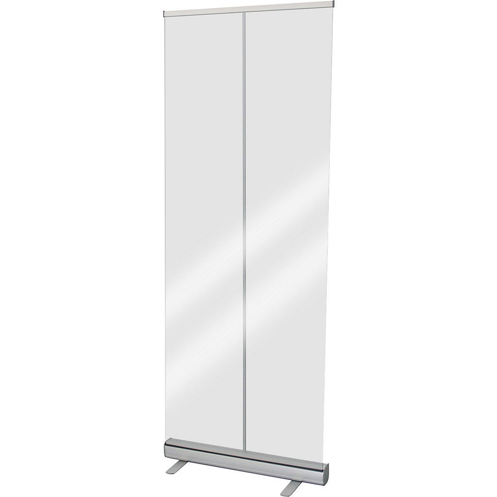 Roll-up hygiene protection partition: HxD 2100 x 300 mm, transparent ...