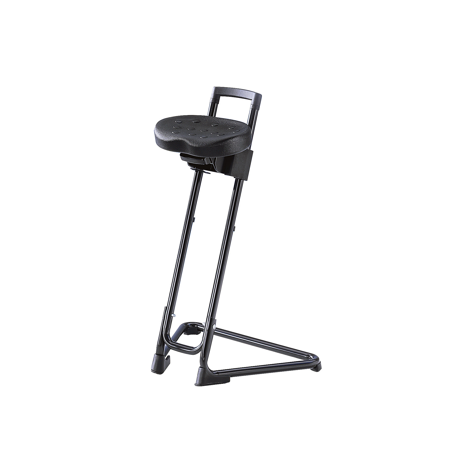 Anti-fatigue stool: tubular steel, infinite height adjustment 600 – 850 ...
