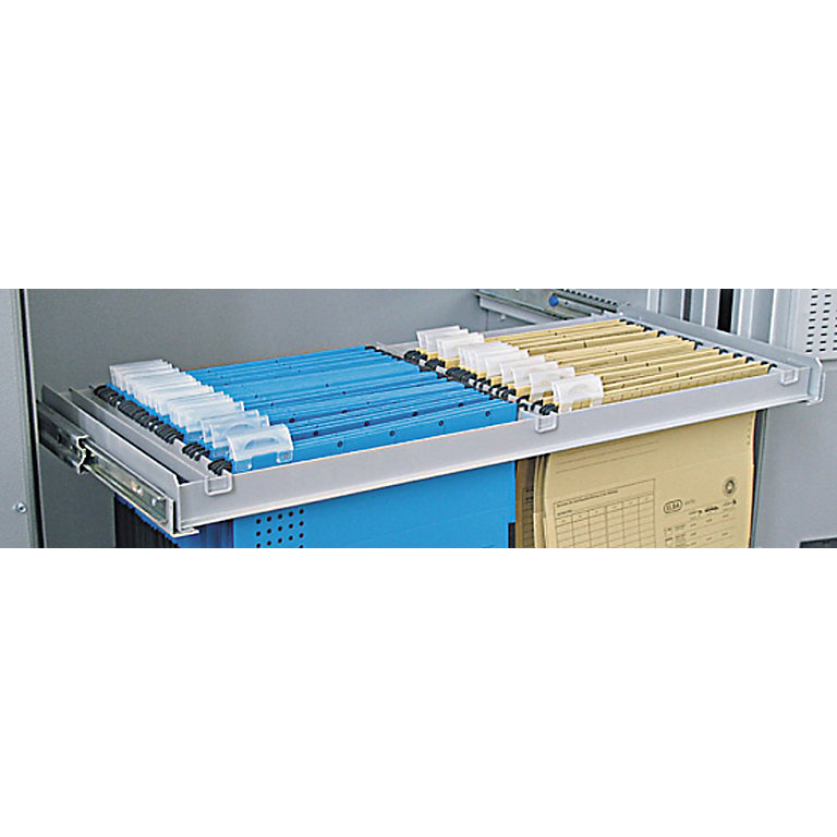 Suspension file drawer on telescopic rails: for cupboard with external ...