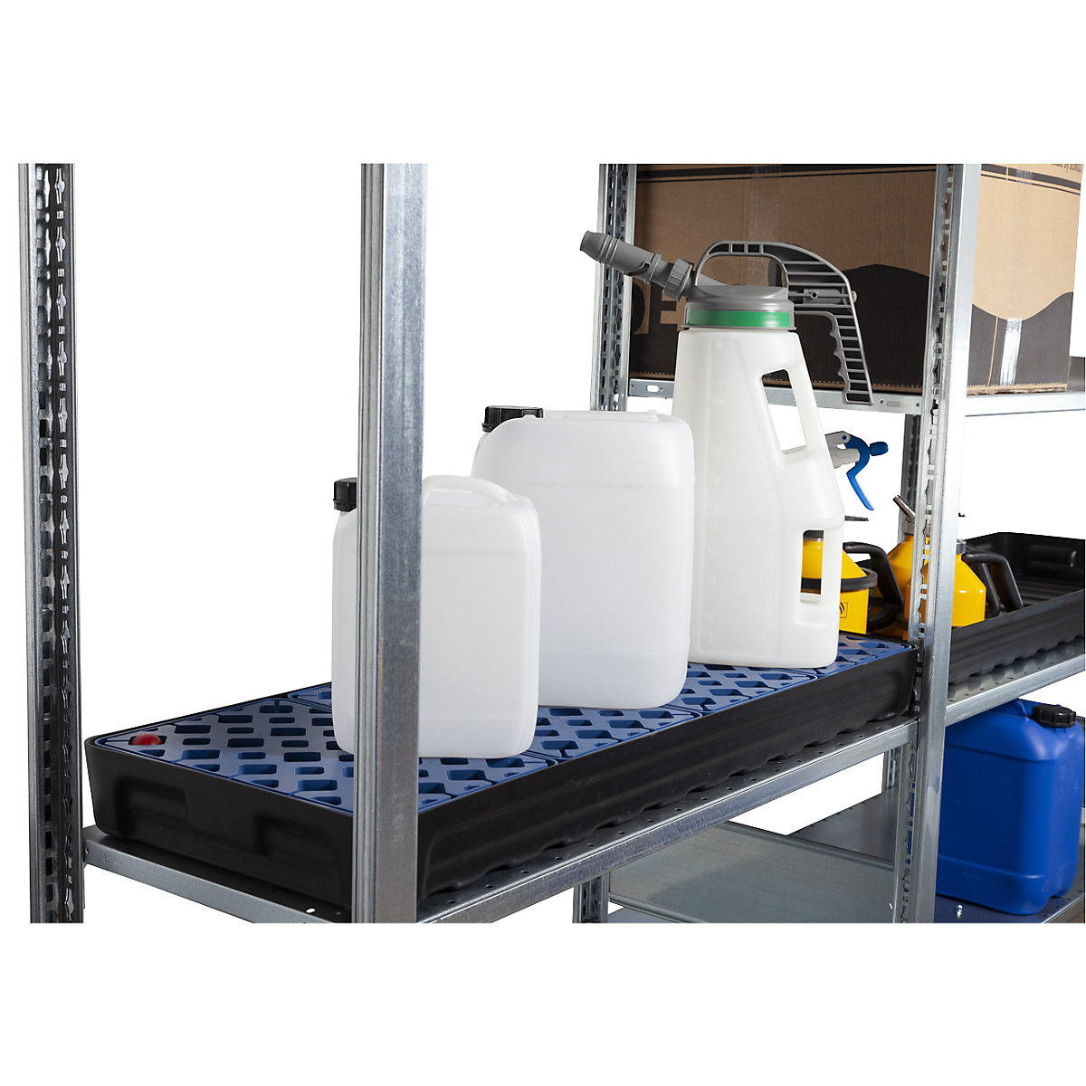 PE-stelling-opvangbak voor kleine emballages – eurokraft pro: met ...