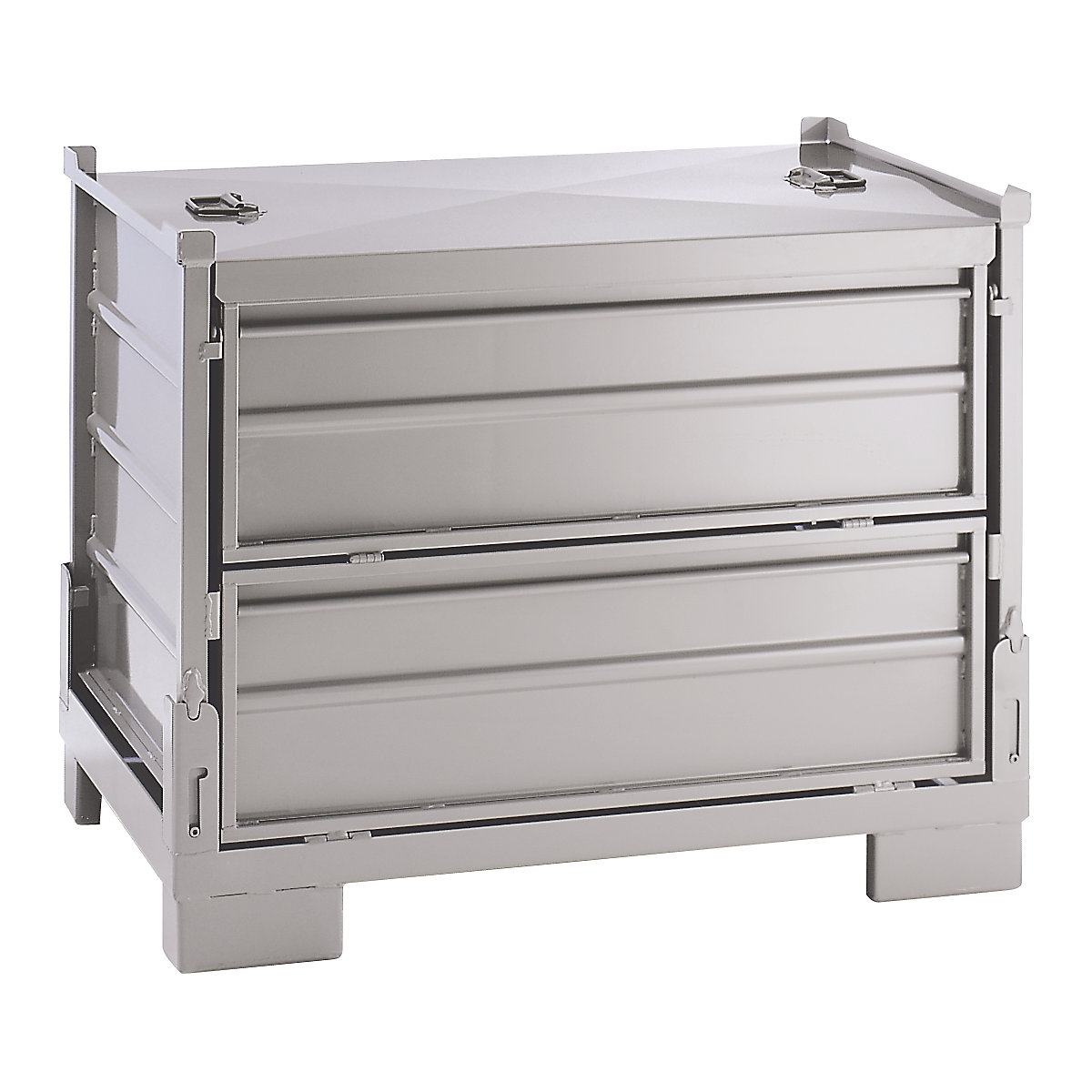 Stapelbox vouwbaar, l x b x h = 1200 x 800 x 970 mm: zijwanden van ...