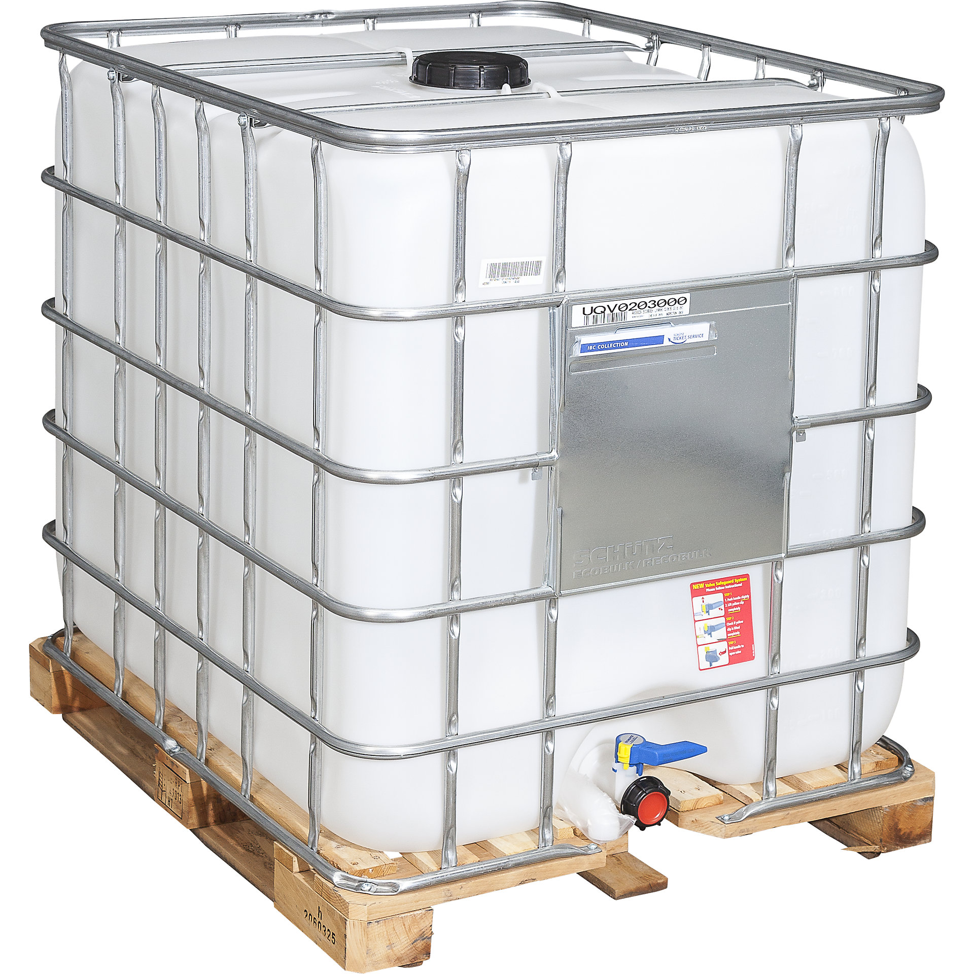 IBC-container RECOBULK: inhoud 1000 l, op houten pallet | kaiserkraft