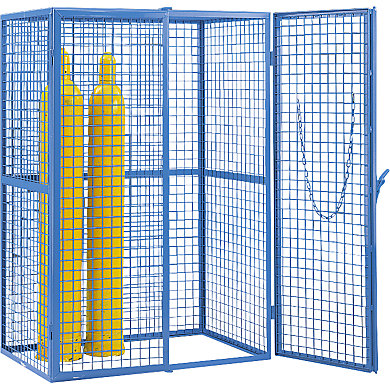 Ormar za plinske boce – eurokraft pro: visina 1850 mm, s lancem za ...