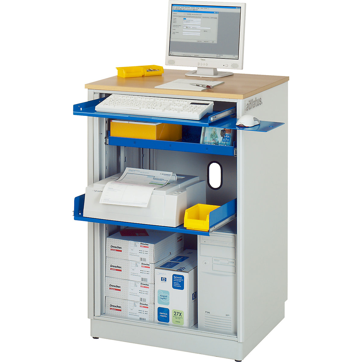 Computer-Arbeitsplatz RAU: HxBxT 1100 x 720 x 660 mm | kaiserkraft