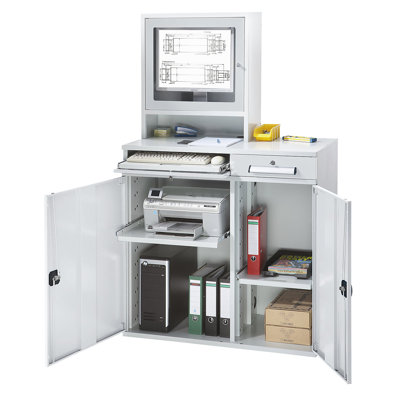 PC-Schränke & Computerwagen für die Industrie | kaiserkraft