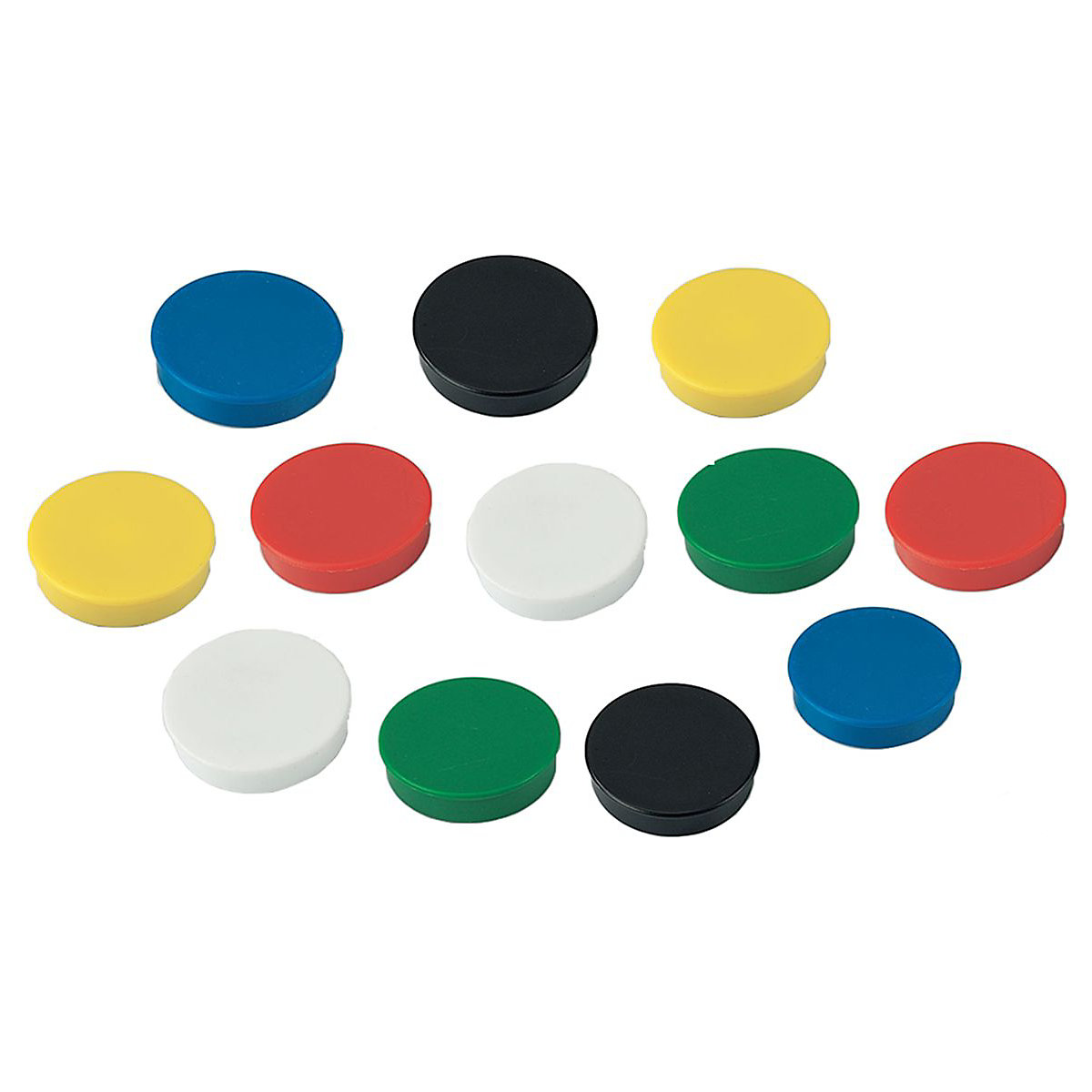 Pack Of 10 Assorted Coloured Magnets | Display, Presentation & Office ...