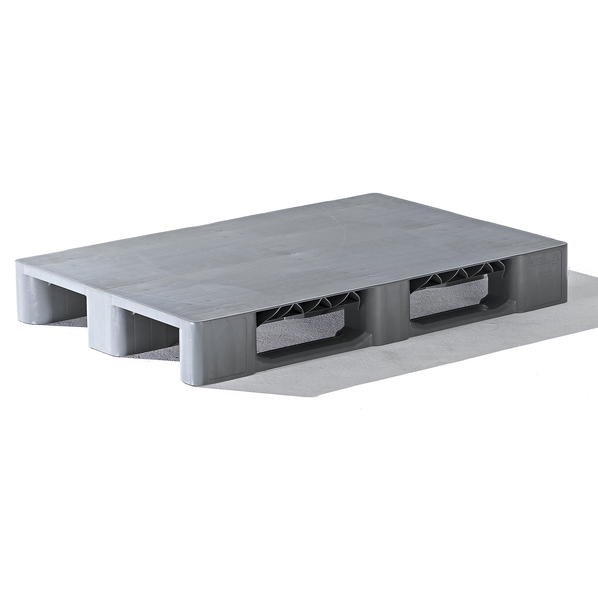 EUROKRAFTpro – Plastic runner pallet: LxW 1200 x 800 mm, with steel ...