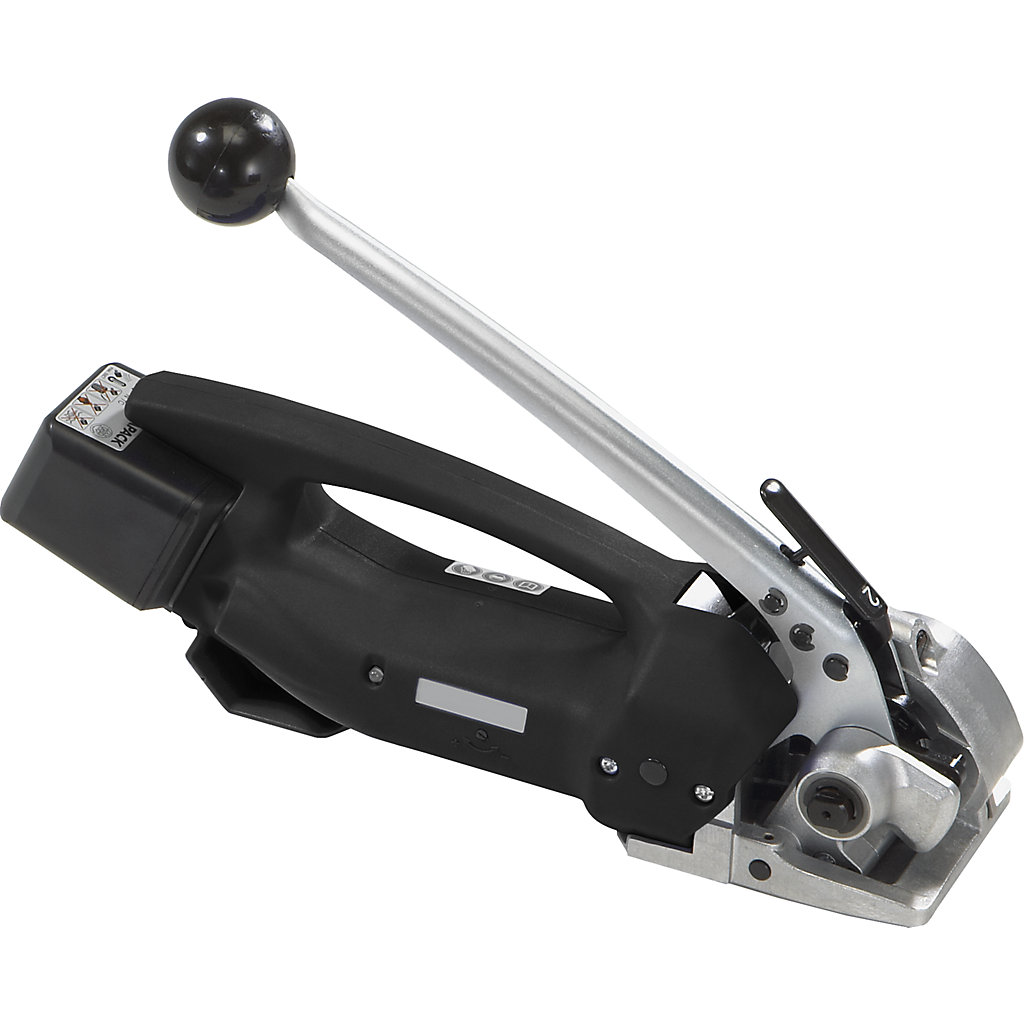 Battery powered strapping tool for PP and PET strapping: semi automatic ...