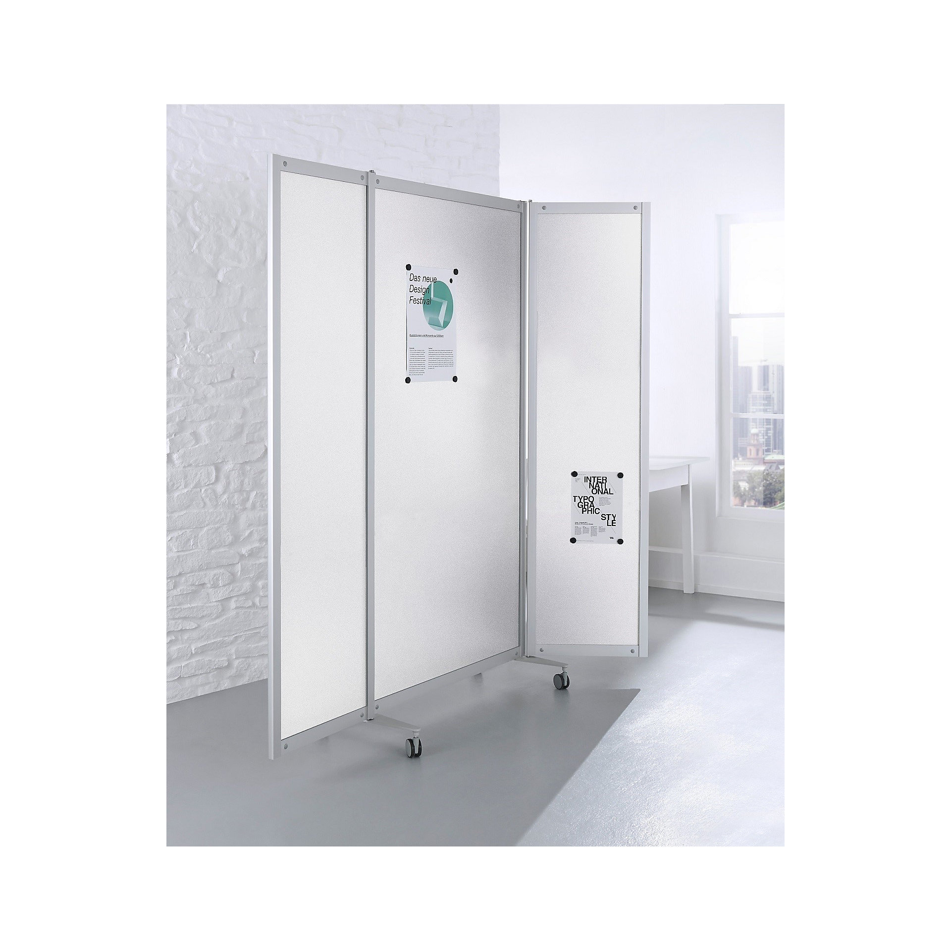 Pomična zložljiva stena, težko vnetljiva: aluminijast okvir, magnetna ...