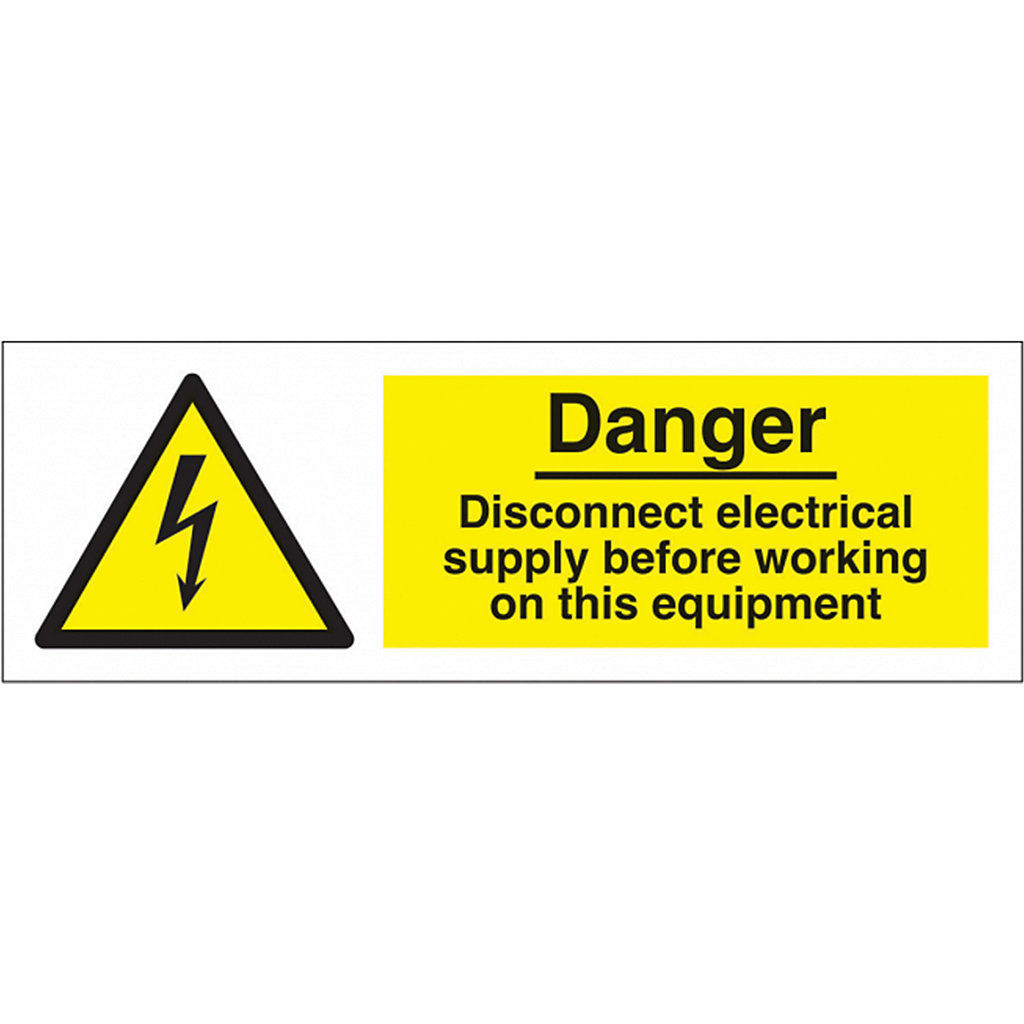 Danger Disconnect Electrical Safety Sign | Facilities Management | BiGDUG