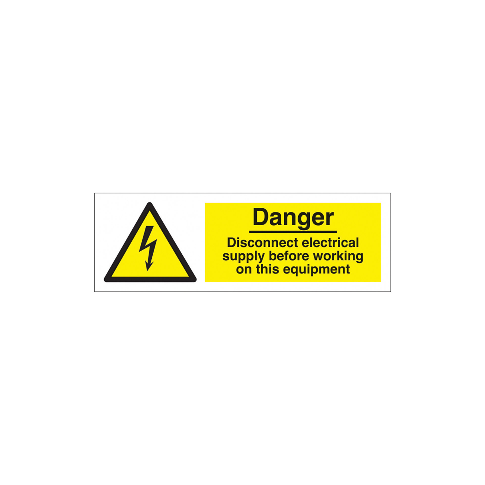 Danger Disconnect Electrical Safety Sign | Facilities Management | BiGDUG
