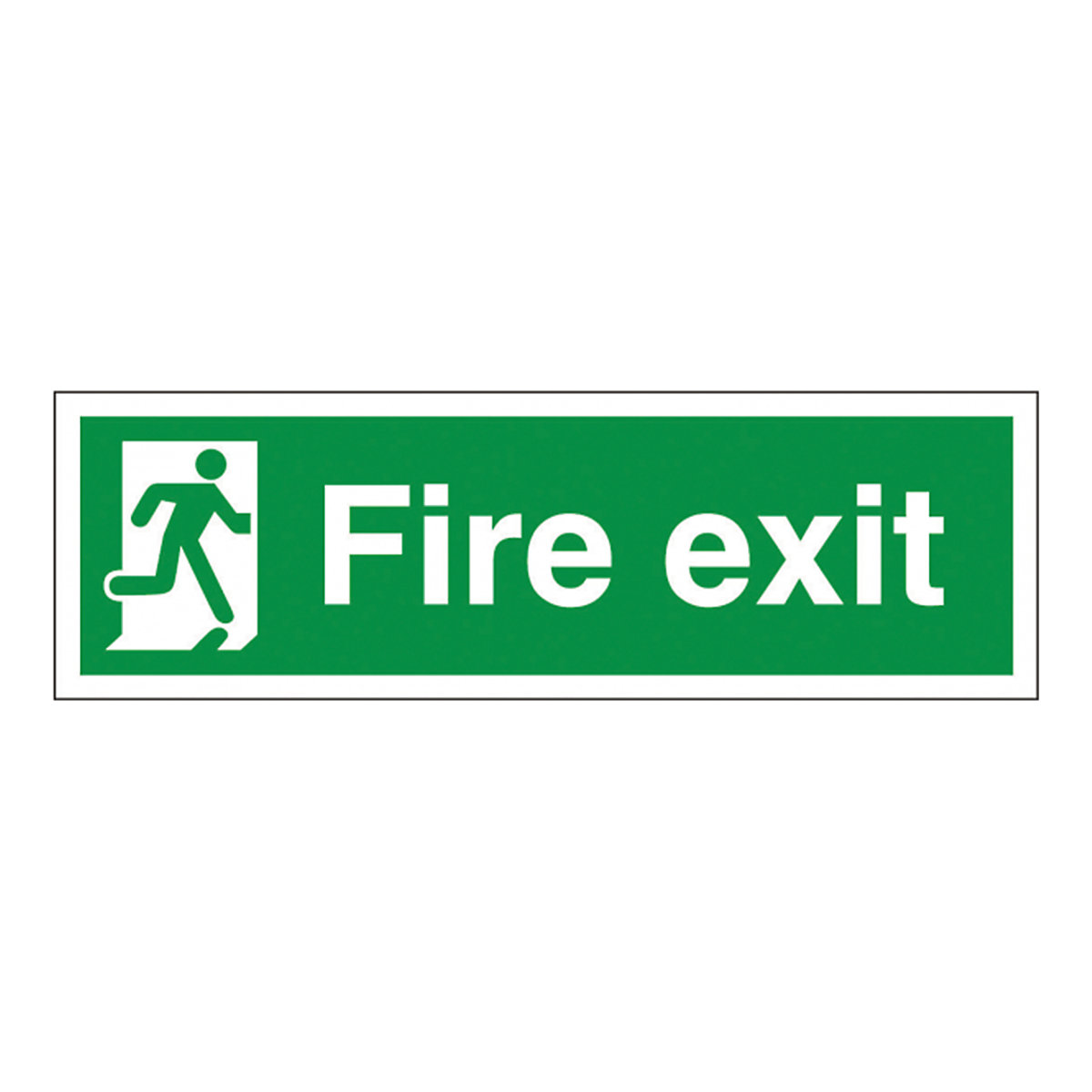 Fire Exit (Man Left) Safety Signs | Facilities Management | BiGDUG