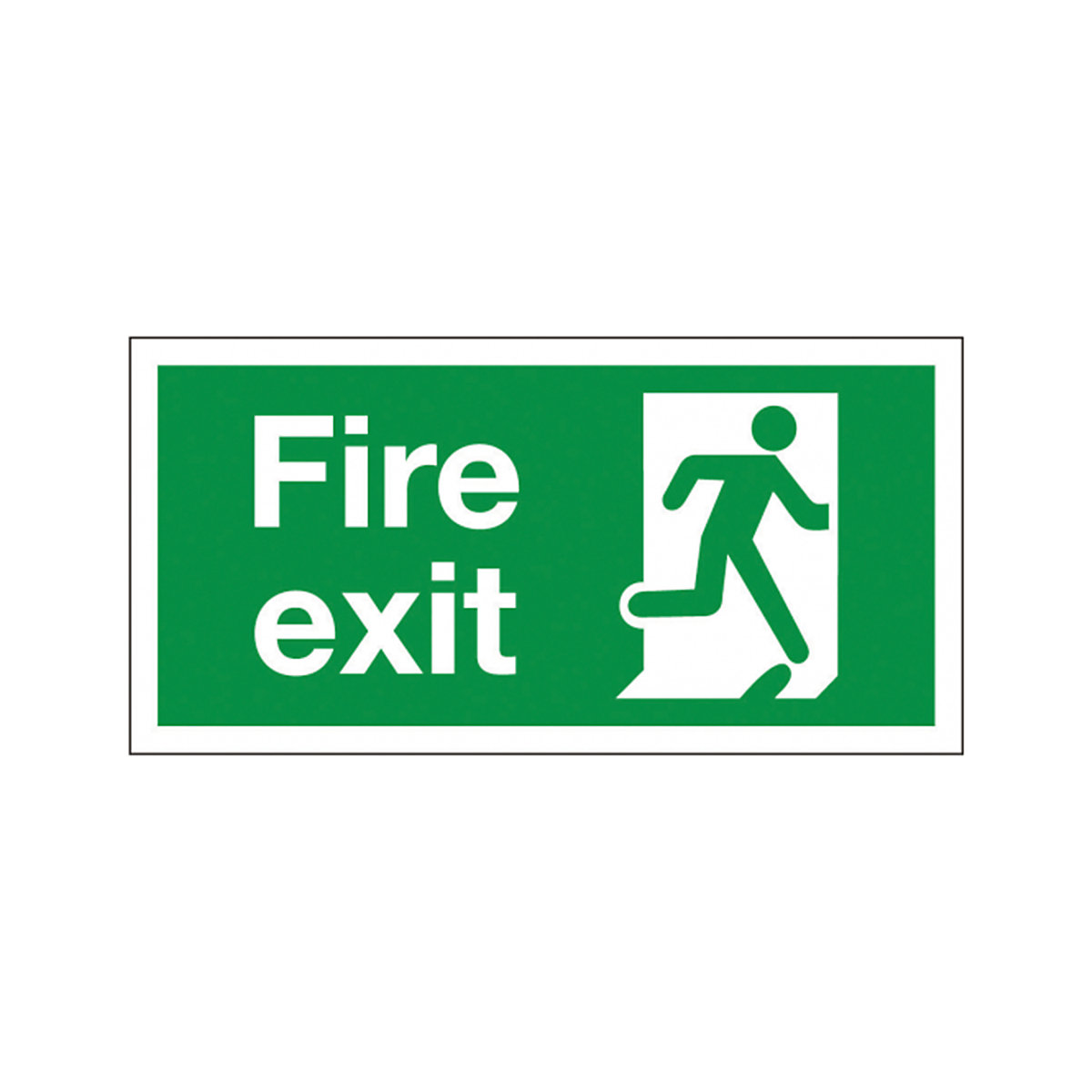 Fire Exit (Man Right) 400mm x 200mm 1mm Rigid Plastic | BiGDUG