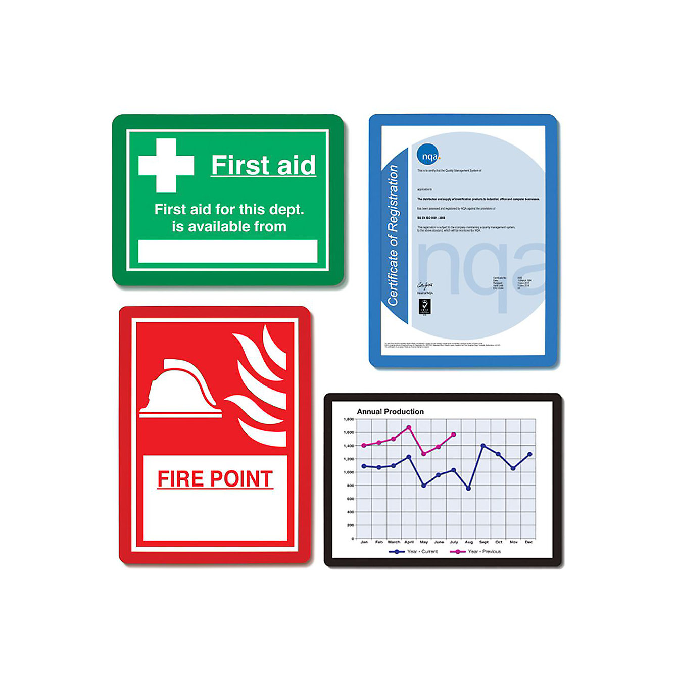 Magnetic Document Display Frame | A4 Size | Pack of 10 | Black | BiGDUG