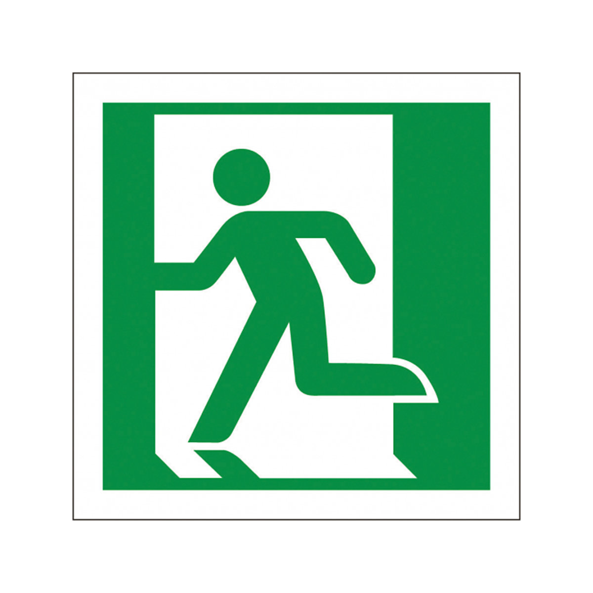 Running Man Symbol (running Left) Safety Signs | Facilities Management ...