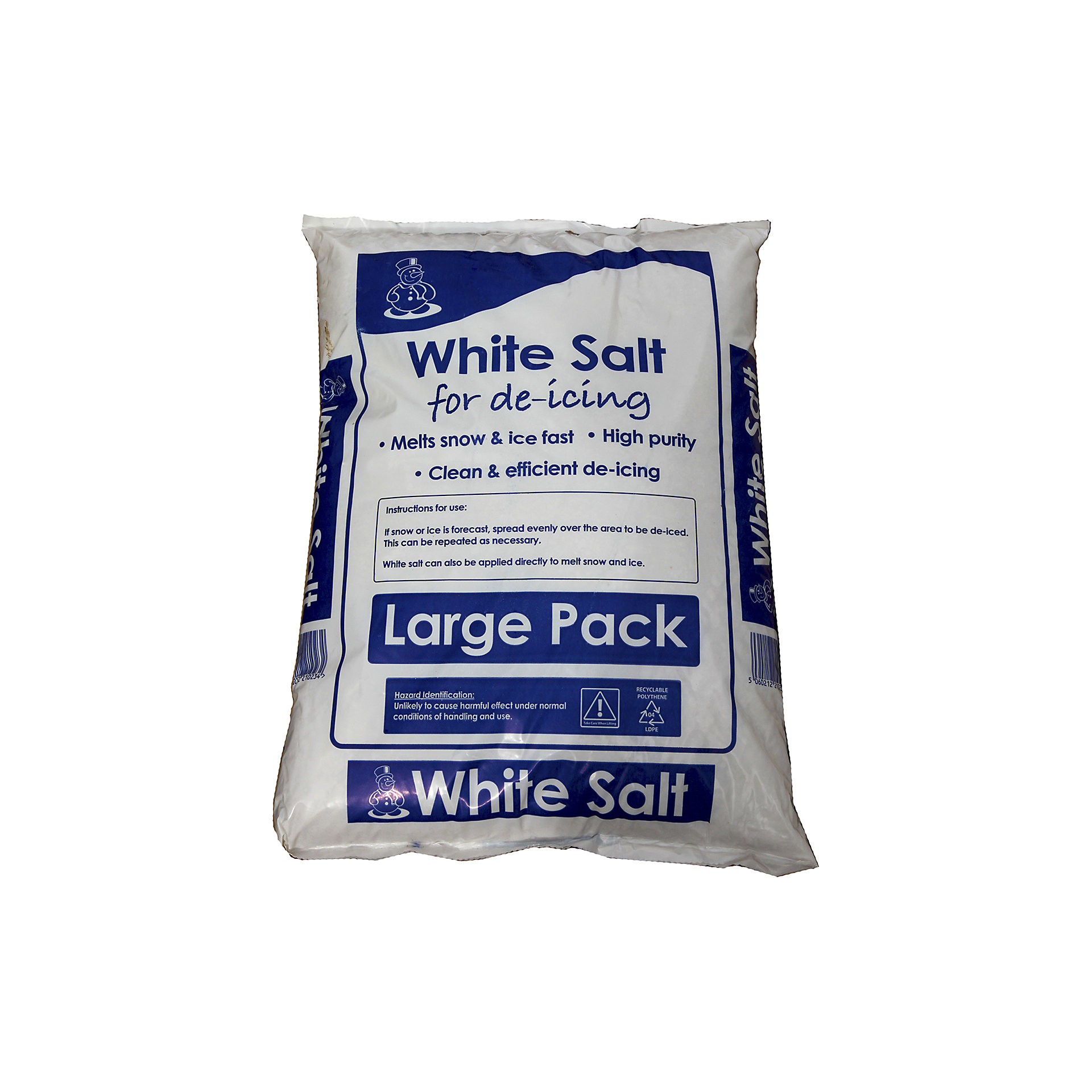 White De-Icing Salt | Pallets of Large 25kg Bags | BiGDUG