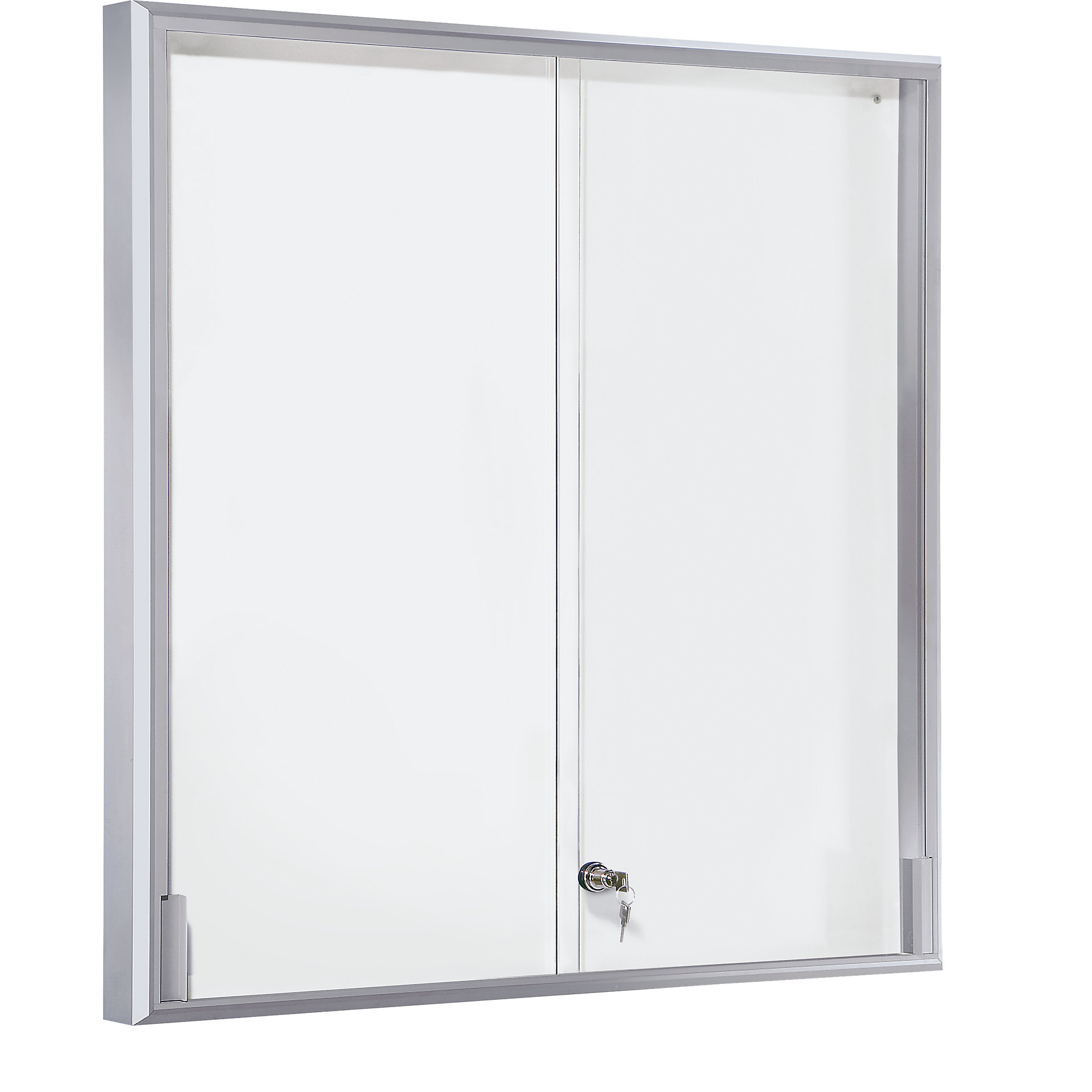 Display case, aluminium frame, sliding doors – eurokraft pro: 12 x A4 ...