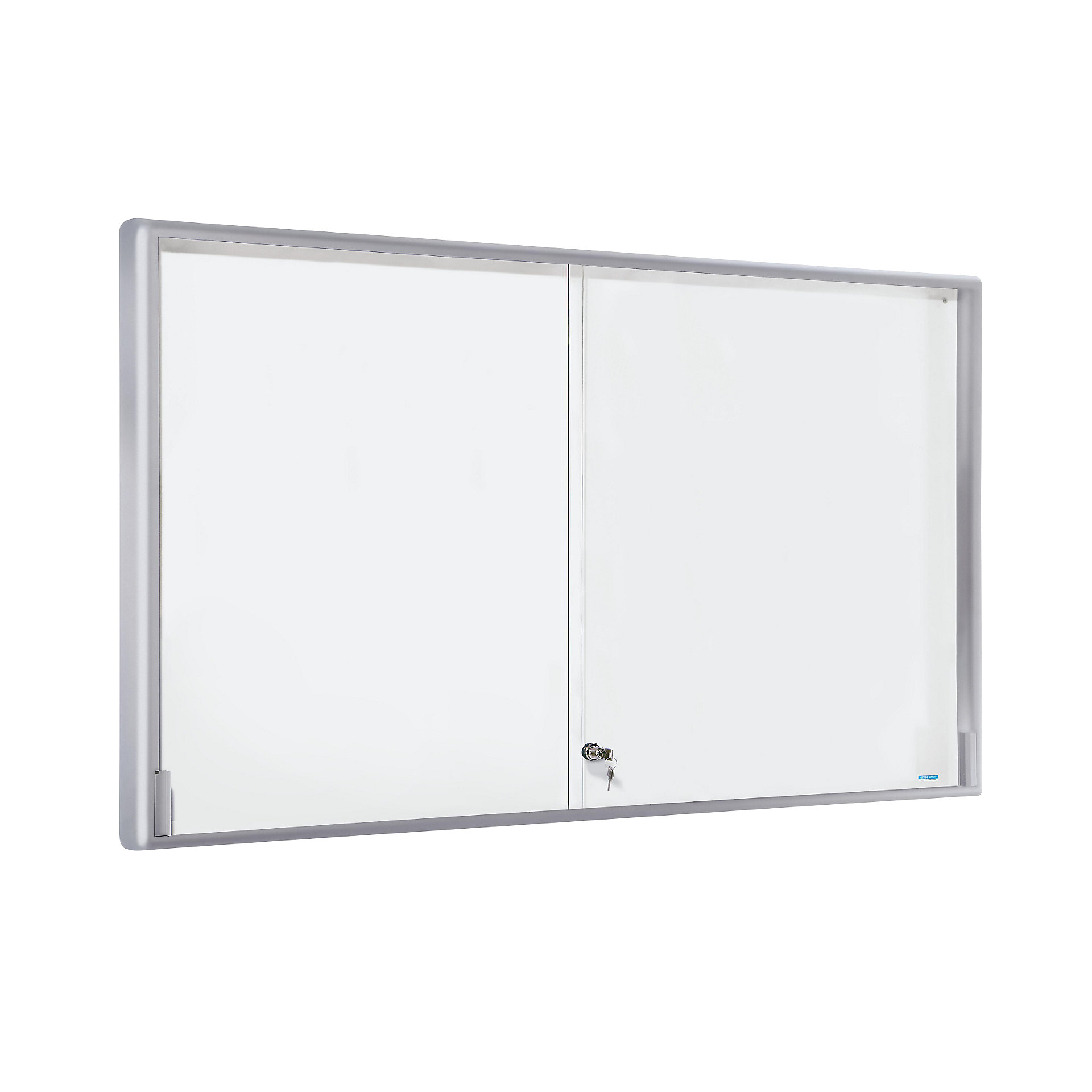 Display case, aluminium frame, sliding doors – eurokraft pro: 21 x A4 ...