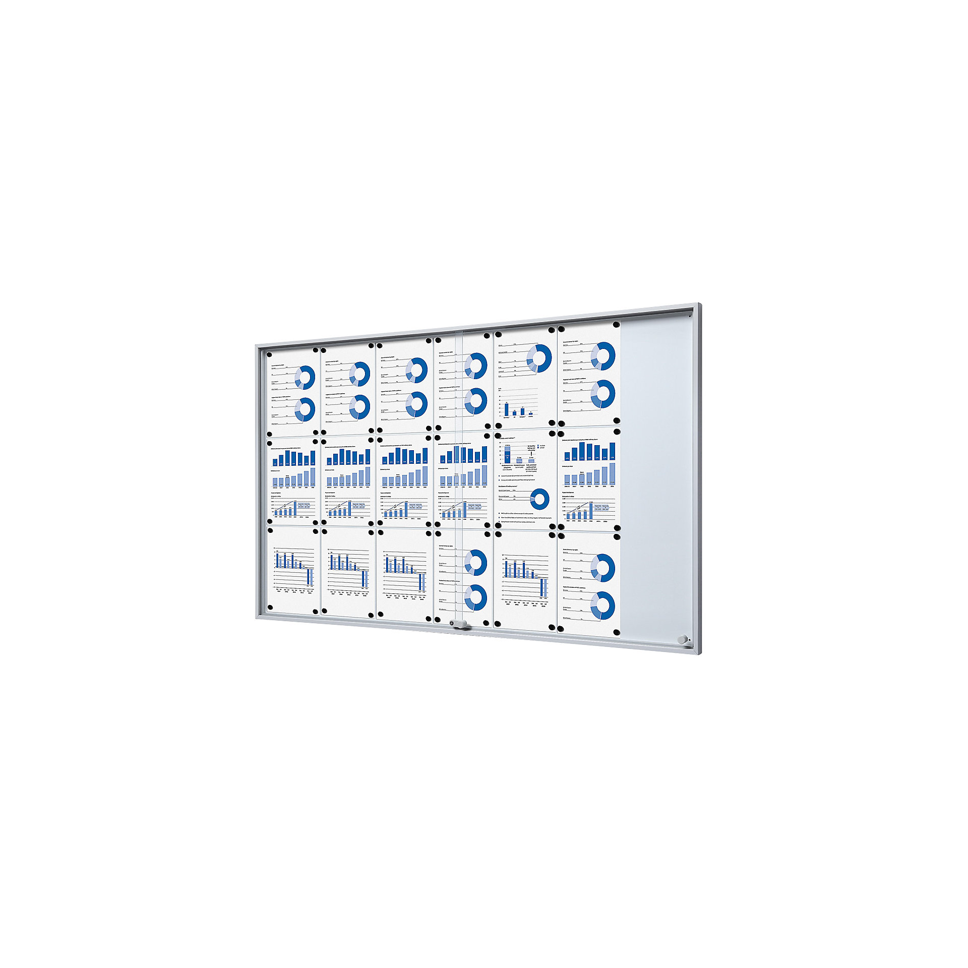 Display case with sliding doors – eurokraft pro: external WxHxD 1566 x ...