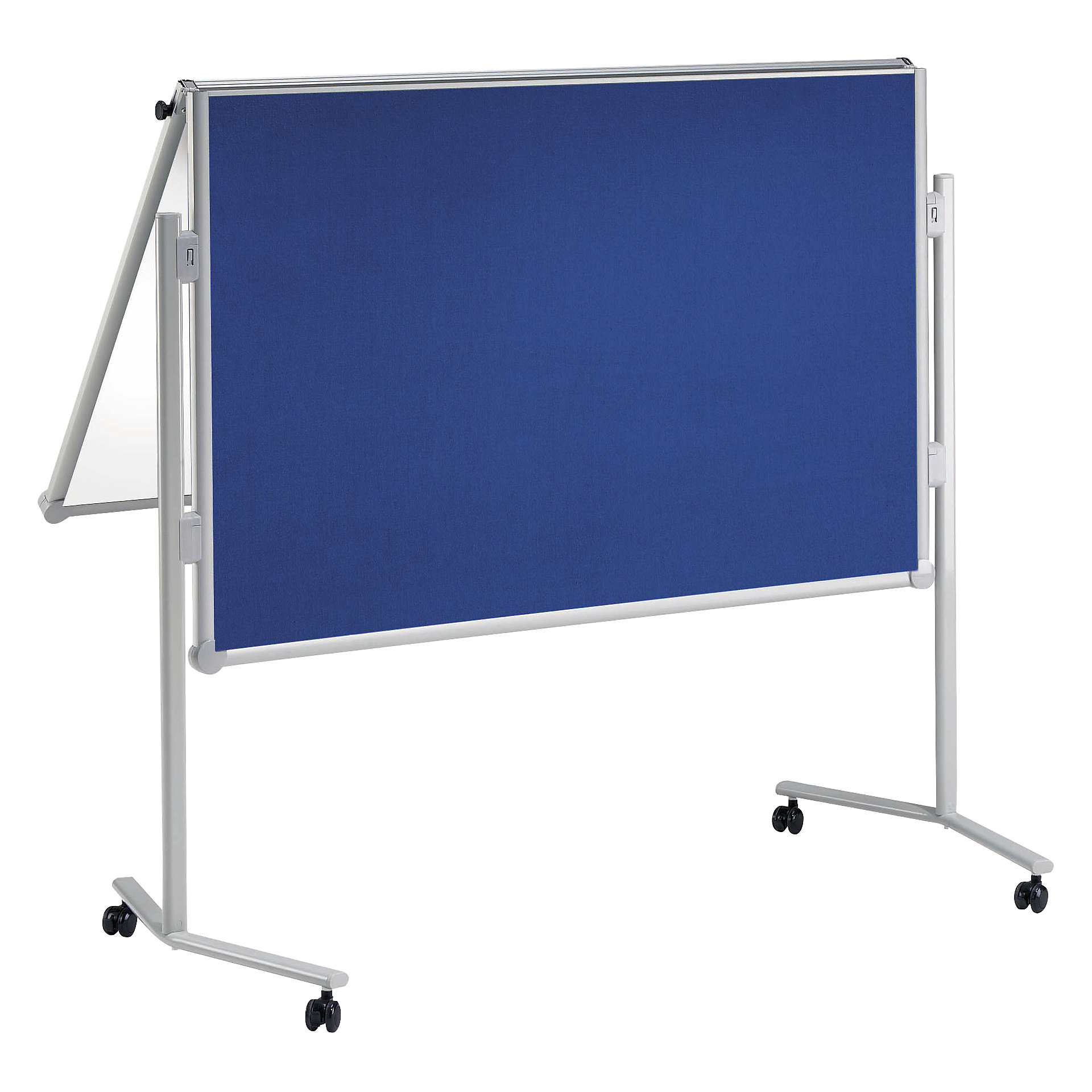 MAULpro presentation board, folding – MAUL: blue fabric / whiteboard ...