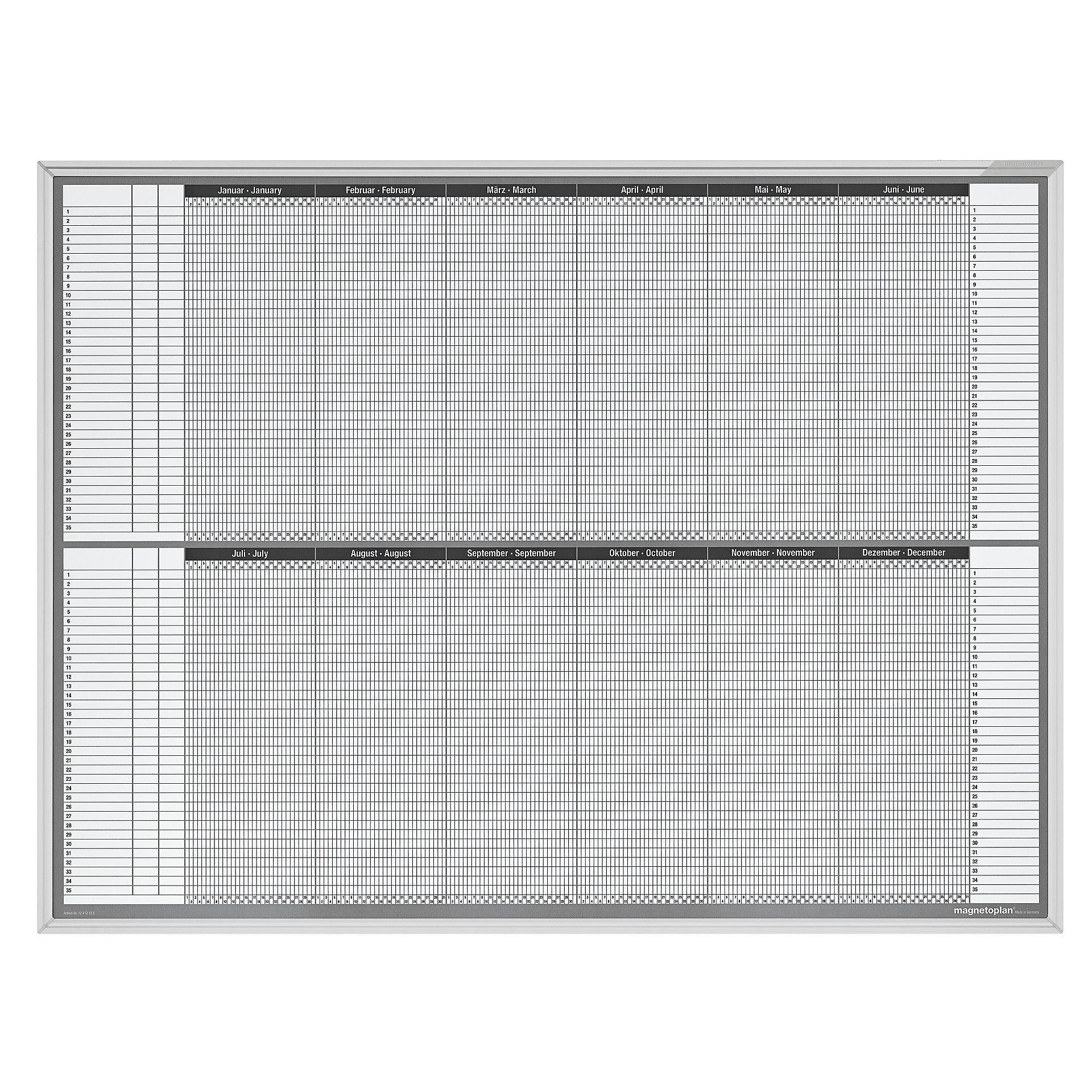 Staff and project planner set – magnetoplan: for 35 employees or ...