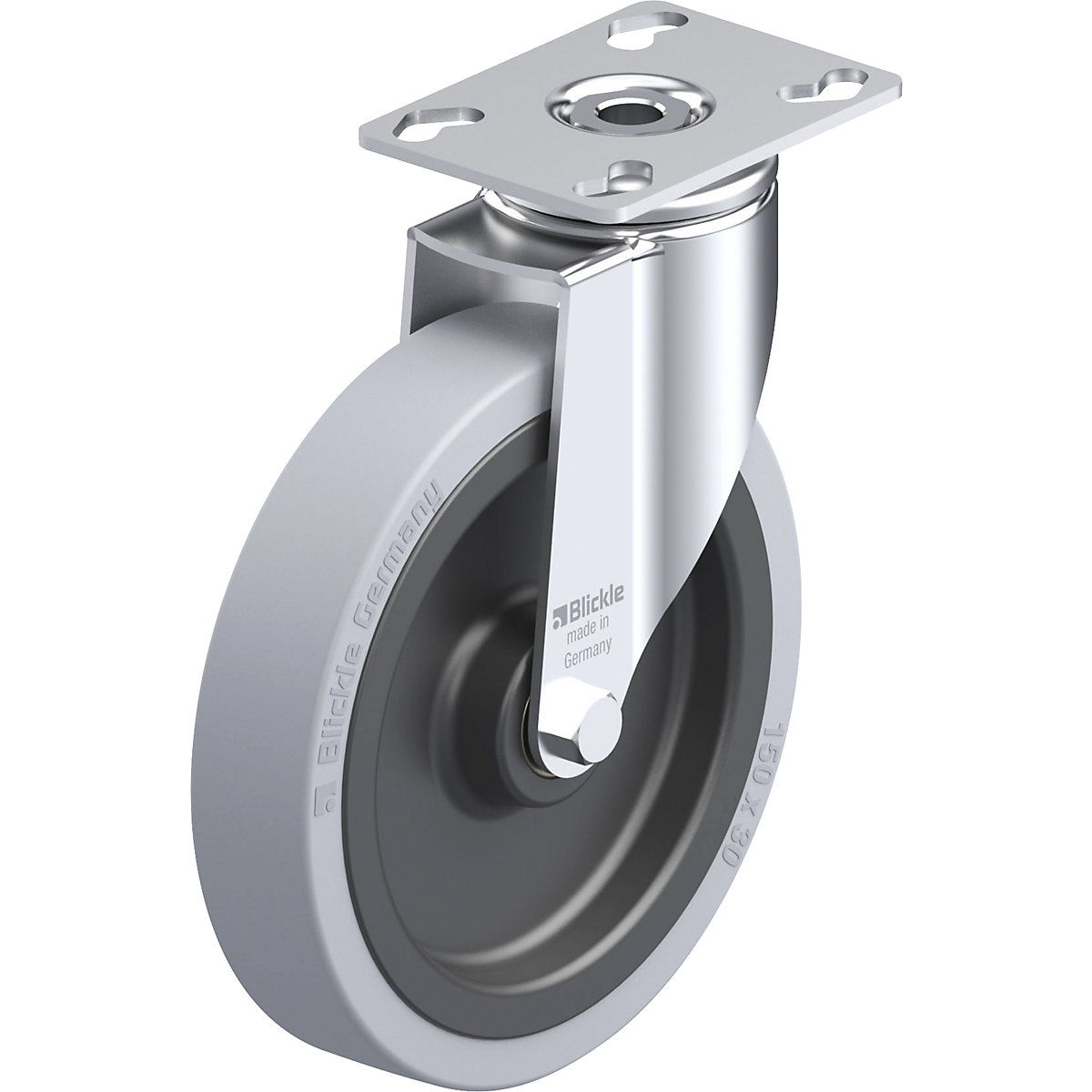 Apparate-Lenkrolle LKPA-VPA: Plattenmaß 90 x 66 mm | kaiserkraft