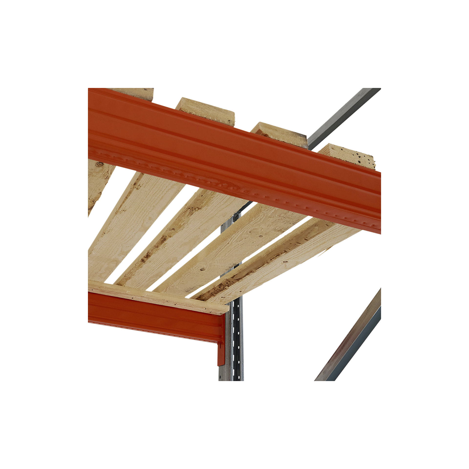 BiGDUG Pallet Racking Open Timber Deck With 30mm Boards, 1345w x 1100d mm (battens Inset 54mm ...