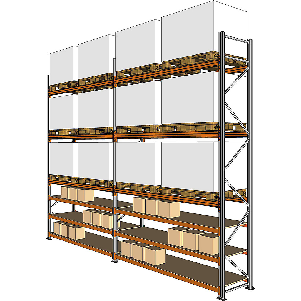 BiGDUG Pallet Racking Hybrid Kit, with 3x 18mm Chipboard Hand-Picking ...