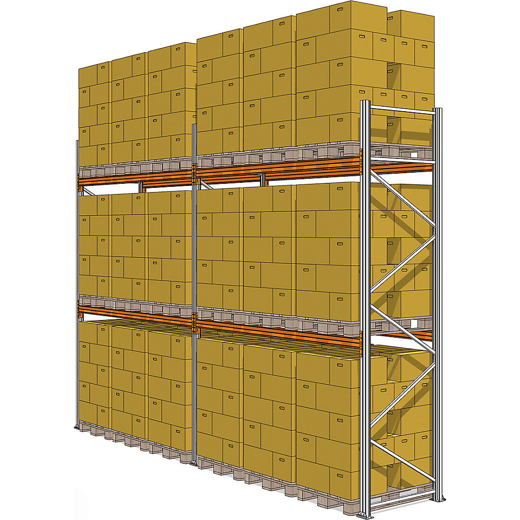 BiGDUG Pallet Racking 2 Bay Kit 4000h x 2700w x 1100d mm (Holds 18 ...