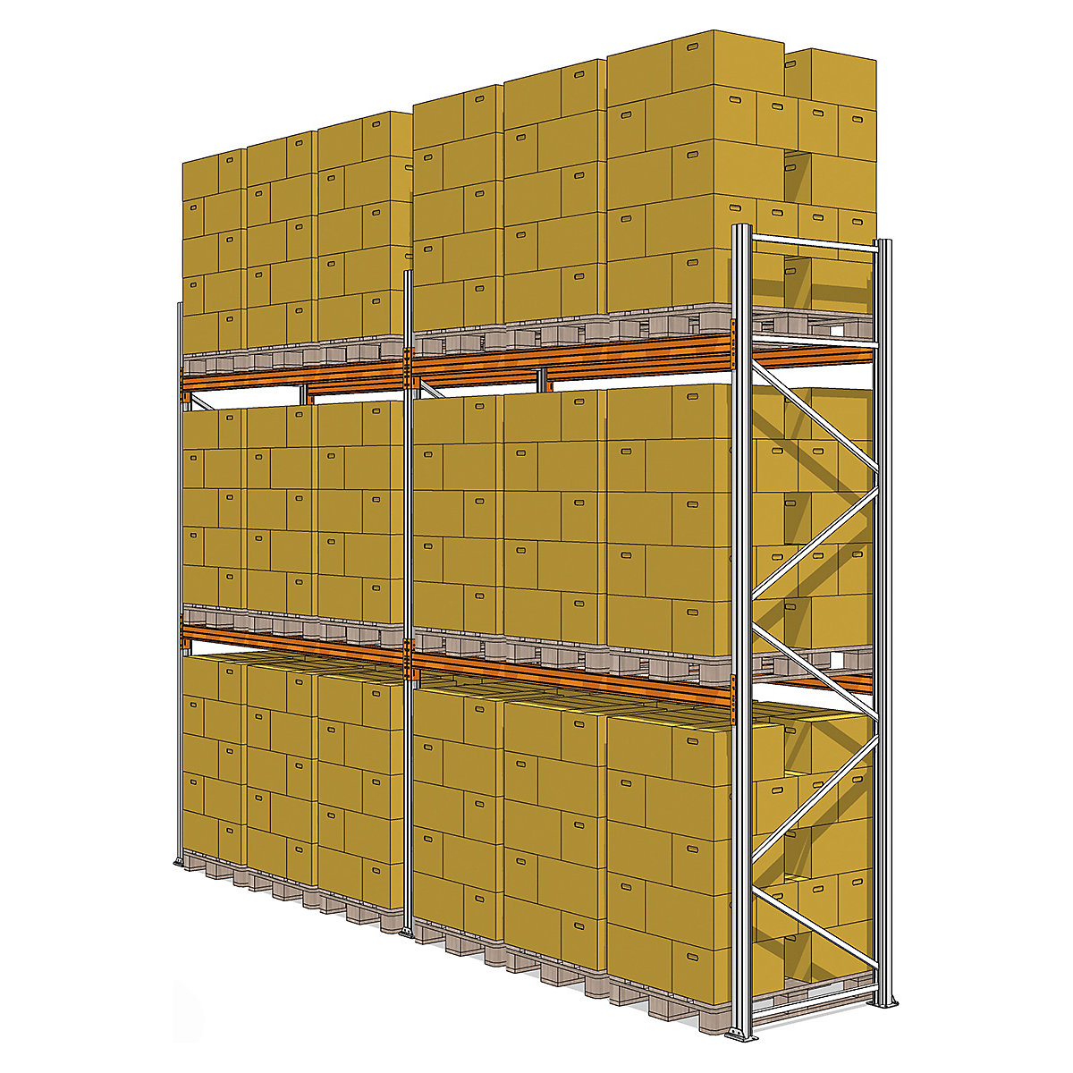BiGDUG Pallet Racking 2 Bay Kit 4000h x 2700w x 1100d mm (Holds 18 ...
