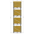 BiGDUG Pallet Racking 2 Bay Kit 4000h x 2700w x 1100d mm (Holds 18 ...