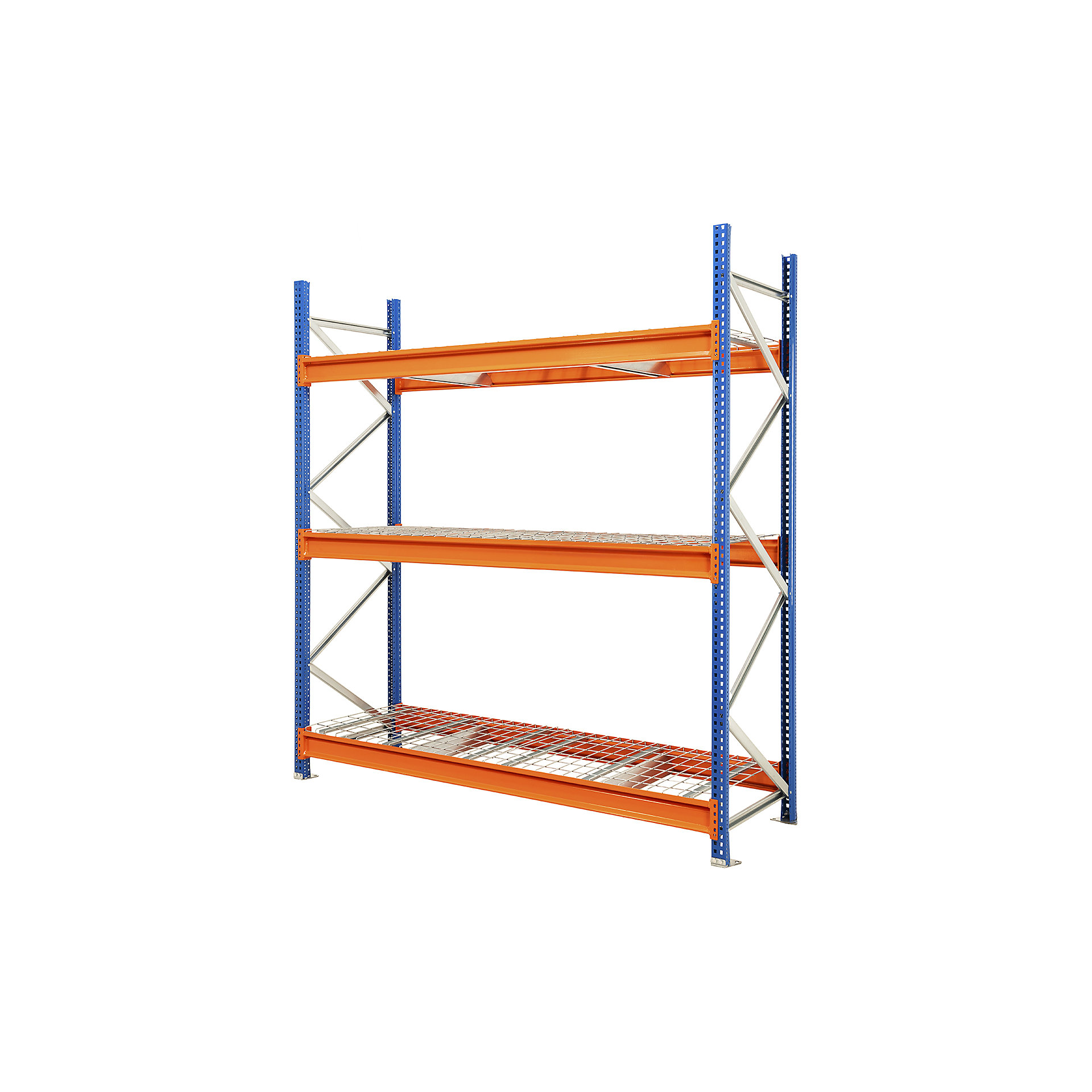 BiGDUG Longspan Shelving Starter Unit, 3x Wire Mesh Shelves, 2000h x ...