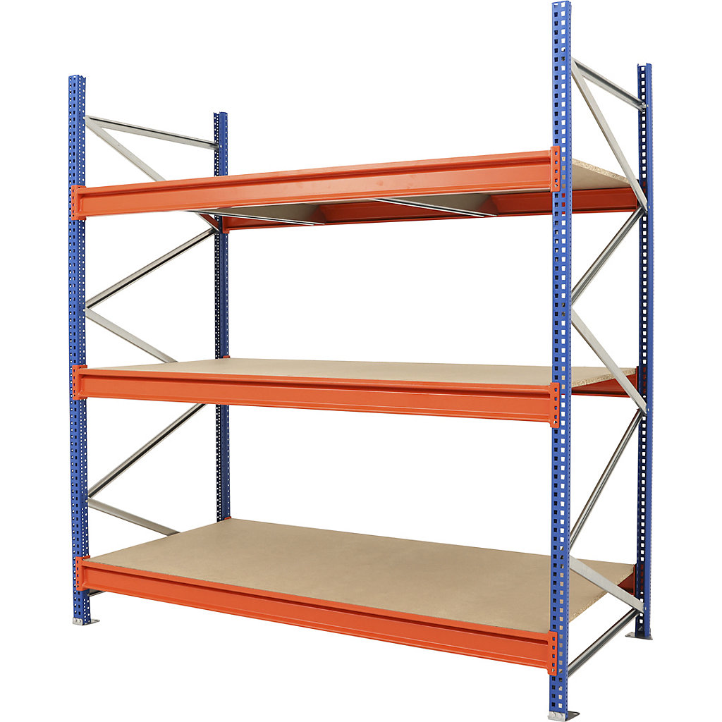 BiGDUG Longspan Shelving Starter Unit, 3x 18mm Chipboard Shelves, 3000h ...